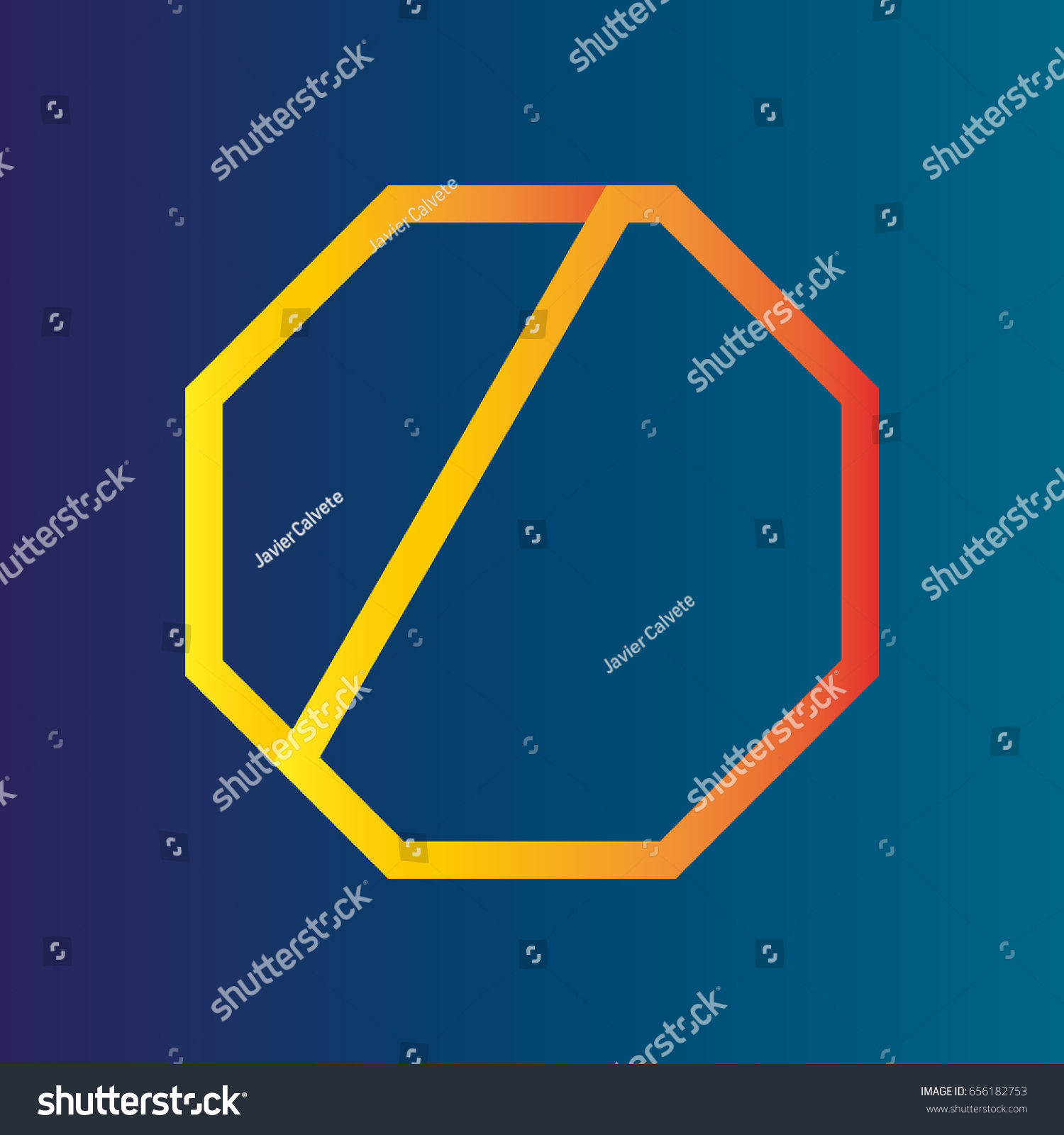 Octagon Figure Geometric Sign Mark Vector: เวกเตอร์สต็อก (ปลอดค่า ...