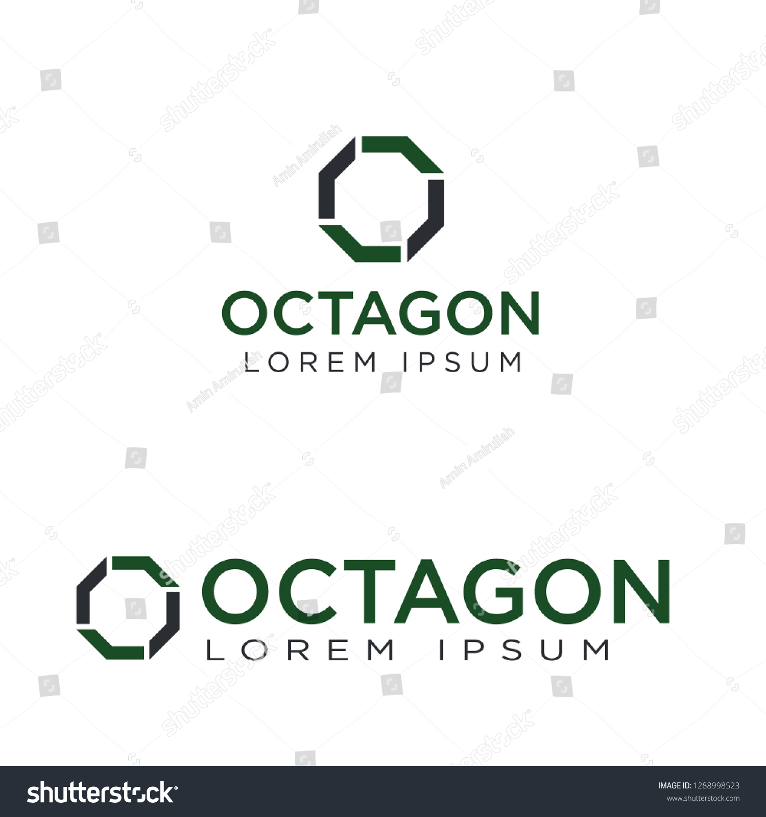 Octagon Logo Design Stock Vector (Royalty Free) 1288998523 | Shutterstock
