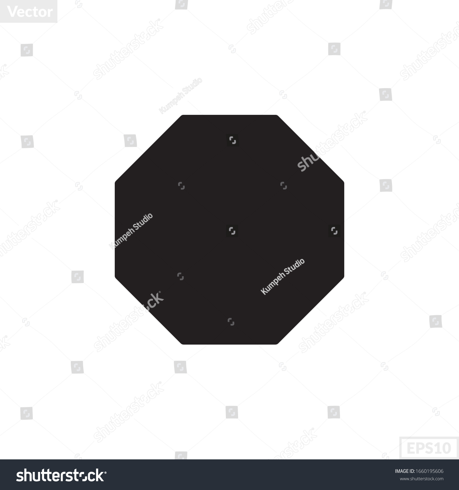 Octagon Shape Illustration Vector Graphic Basic Stock Vector (Royalty ...