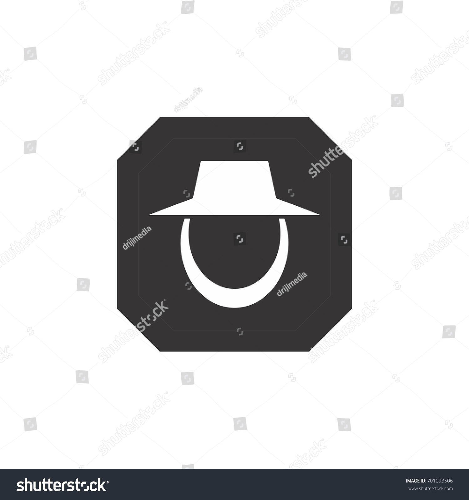 Octagon Cap Beard Logo Design Vector Stock Vector (Royalty Free ...