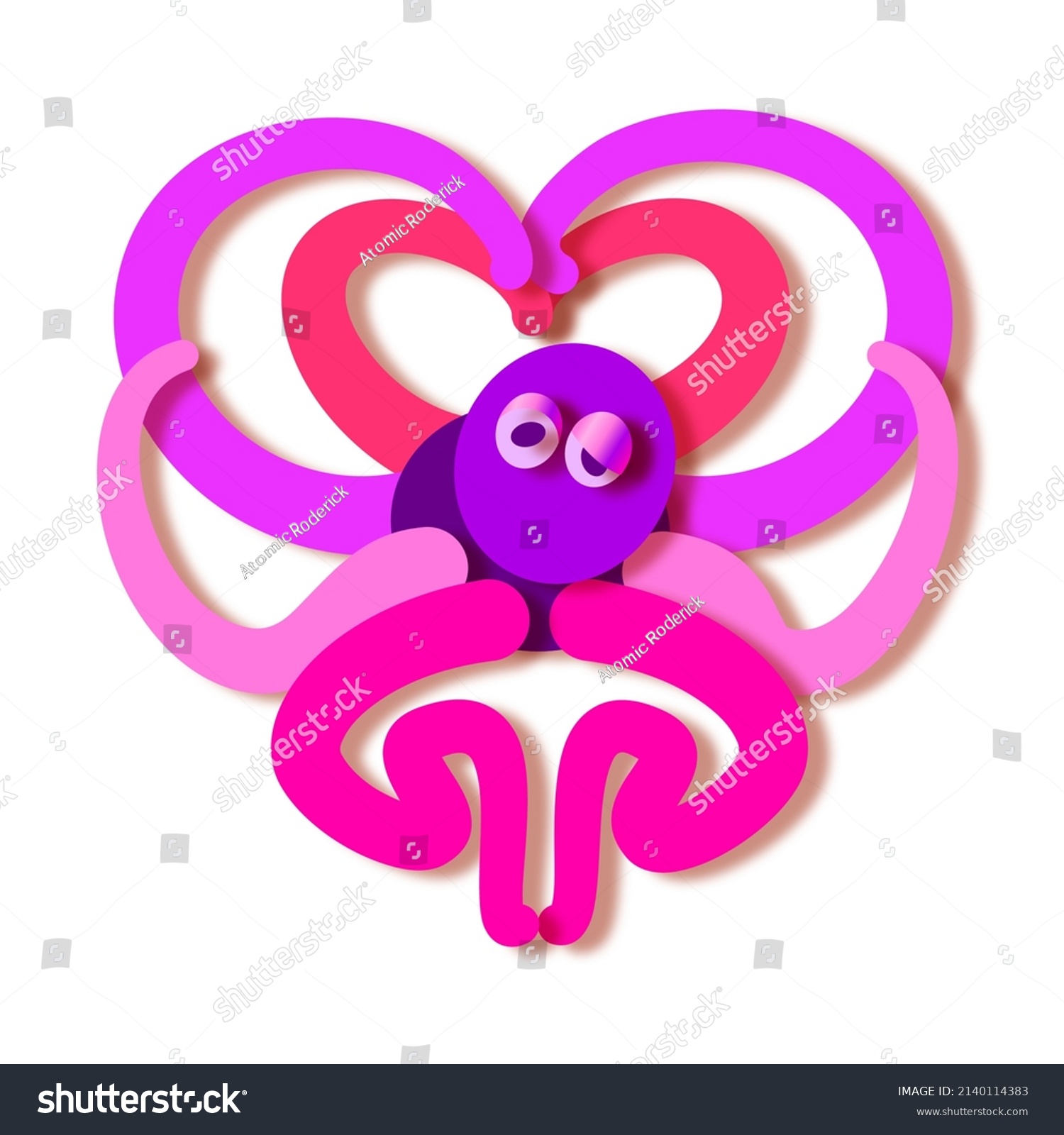 Octopus Forming Heart Shape Tentacles Stock Vector (Royalty Free ...