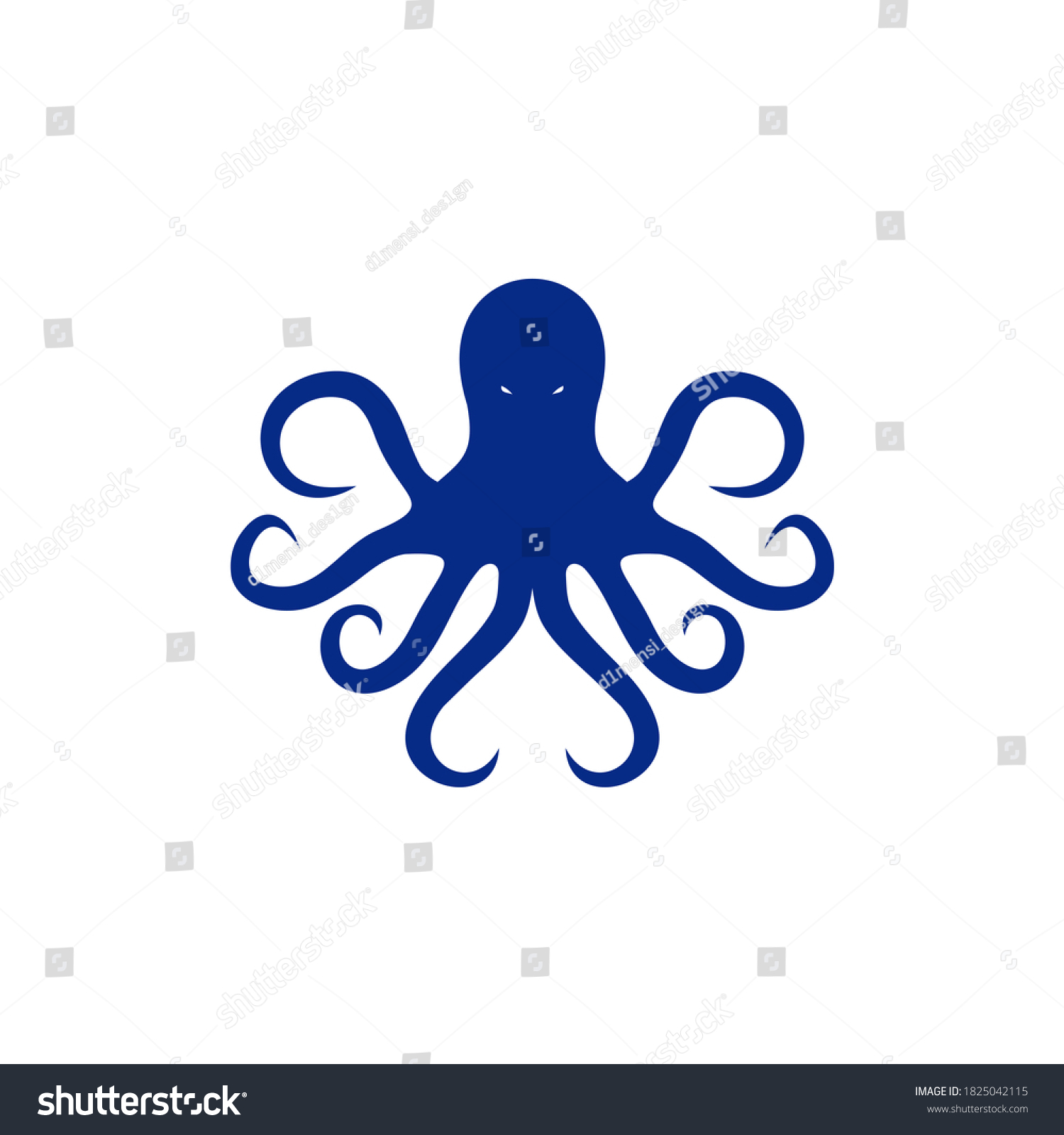 Octopus Icon Symbol Logo Design Vector Stock Vector (Royalty Free ...