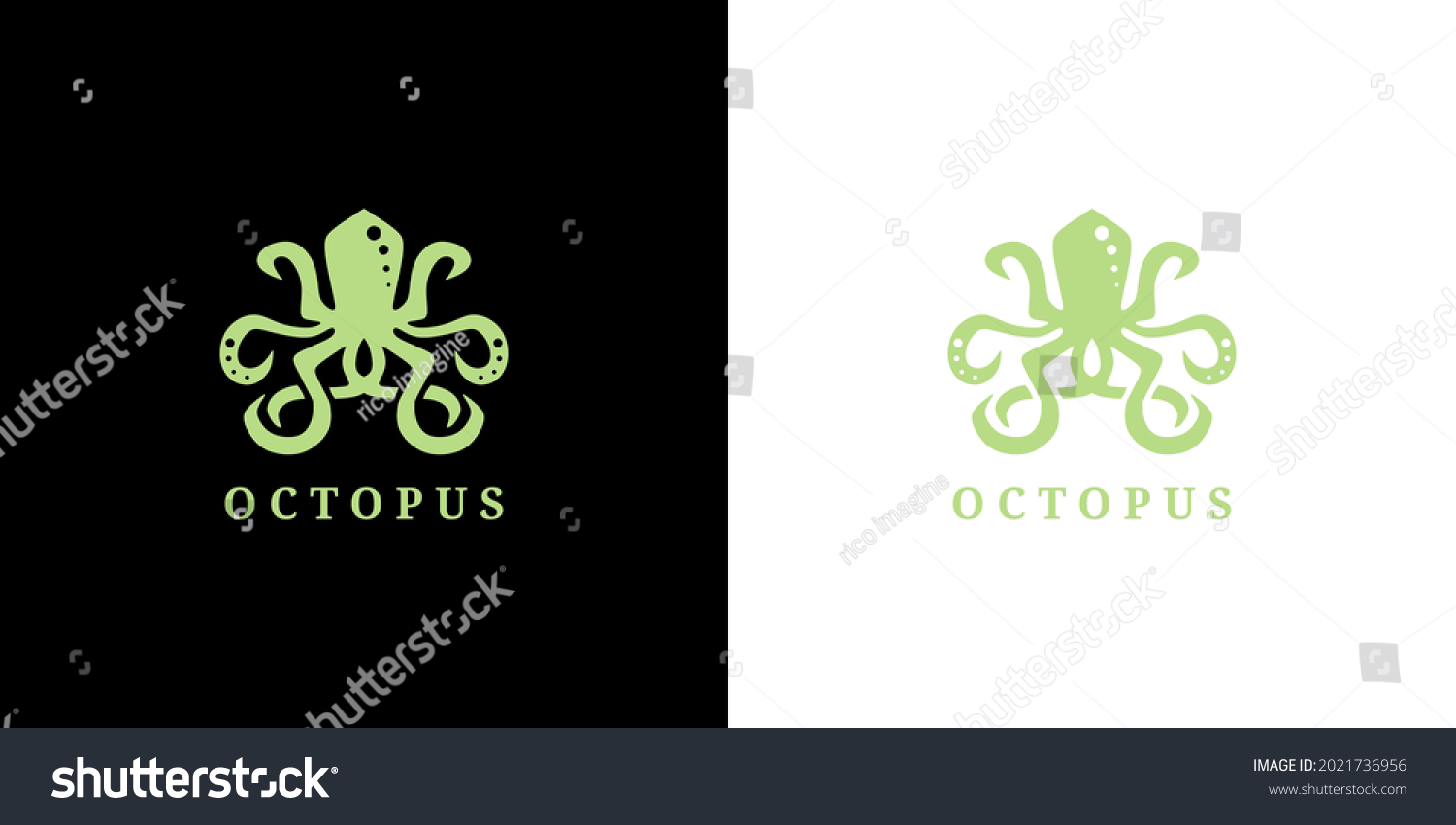 Octopus Illustration Logo Design Vector Stock Vector (Royalty Free ...