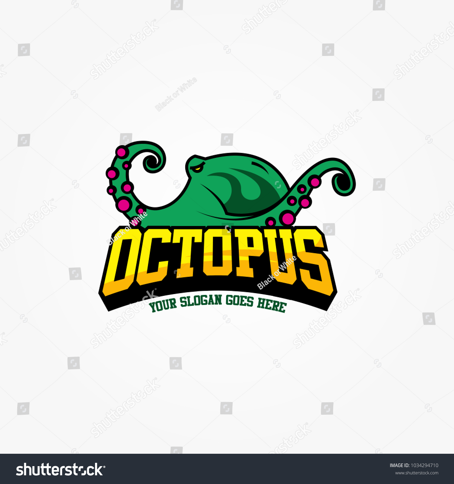 Octopus Logo Design: vector de stock (libre de regalías) 1034294710 ...