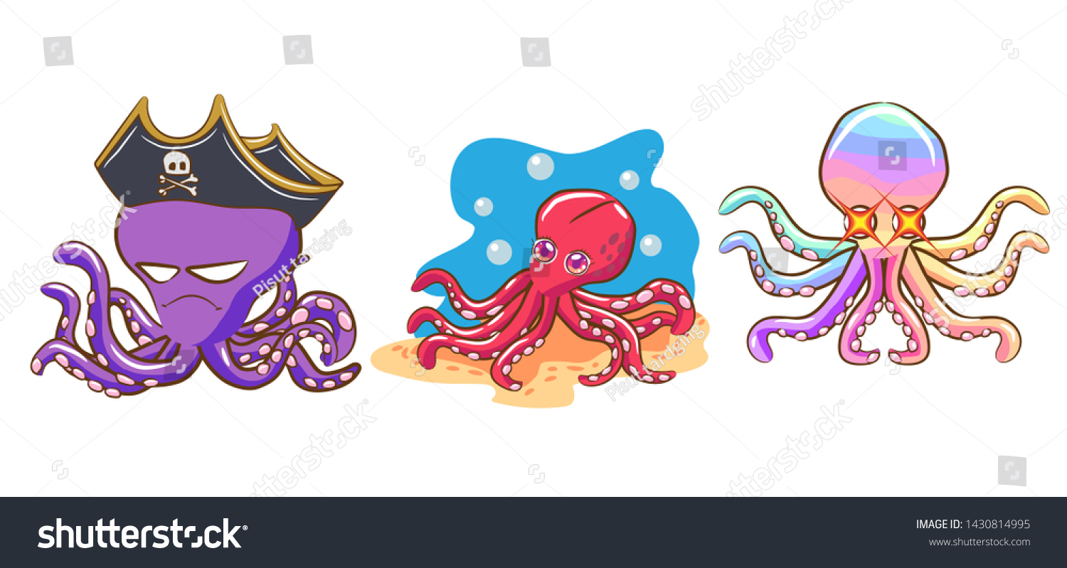 Octopus Vector Graphic Design Clipart 库存矢量图（免版税）1430814995 | Shutterstock