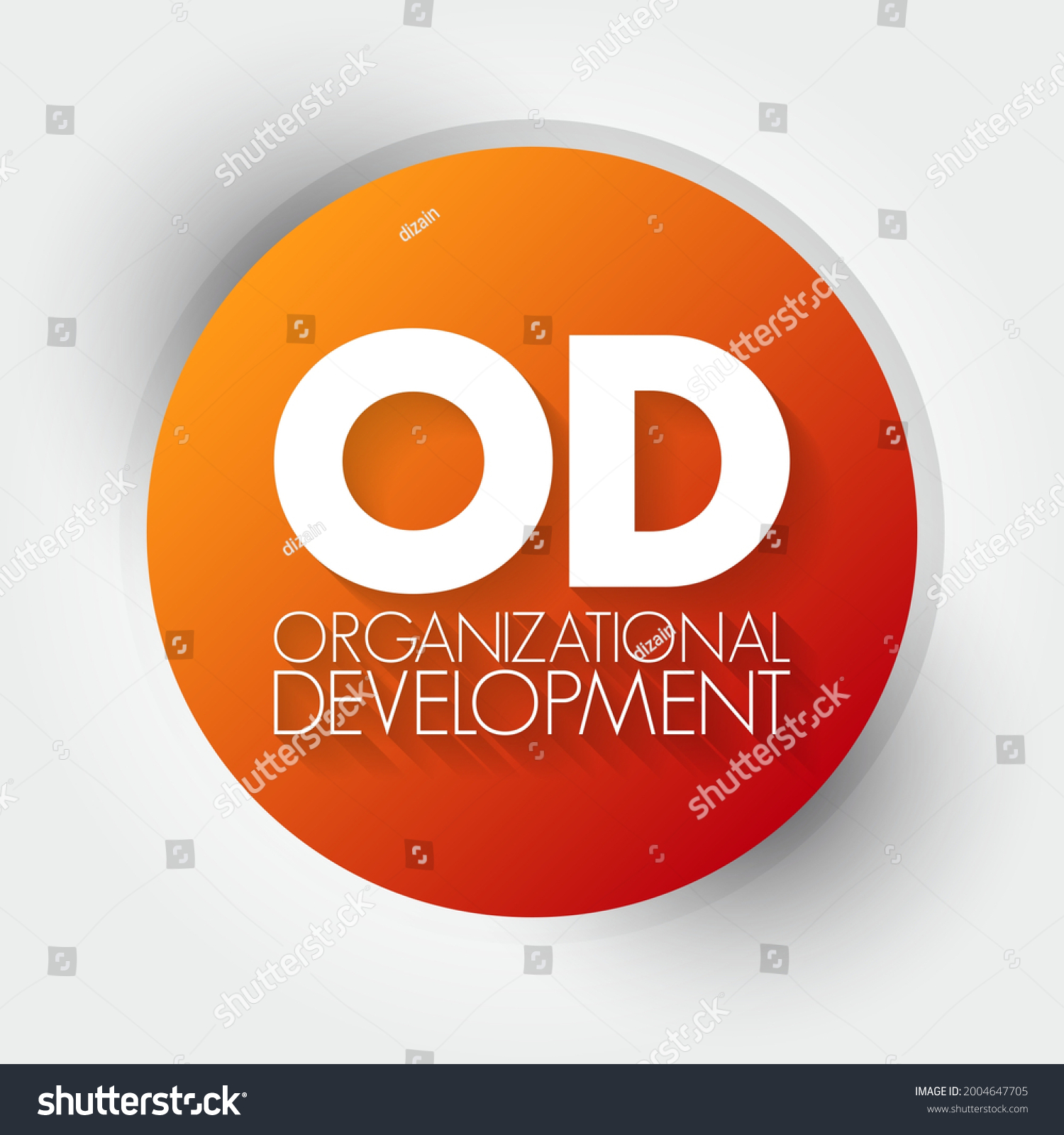 Od Organizational Development Acronym Business Concept Stock Vector ...