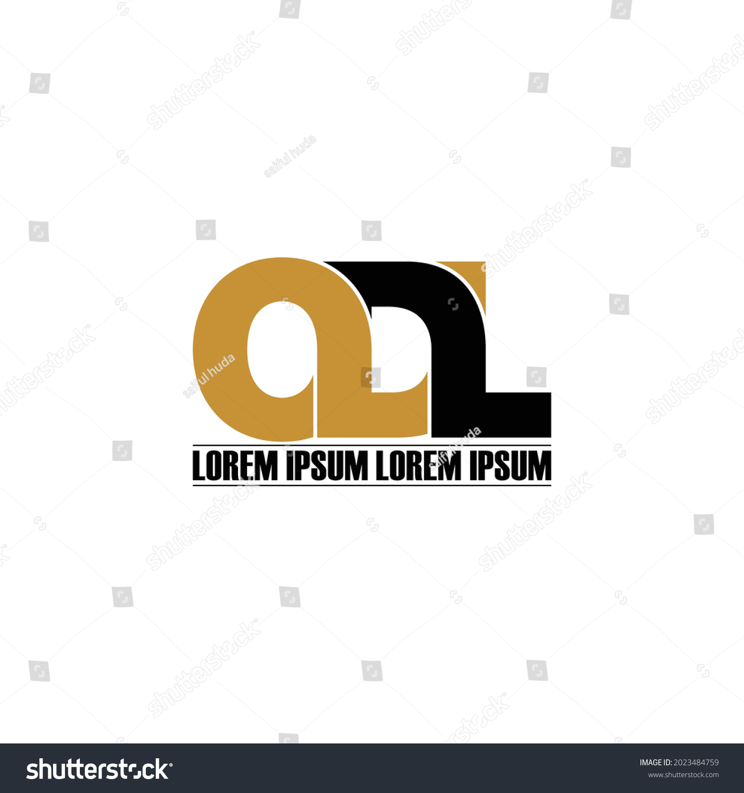 Odl Letter Monogram Logo Design Vector Stock Vector (Royalty Free ...