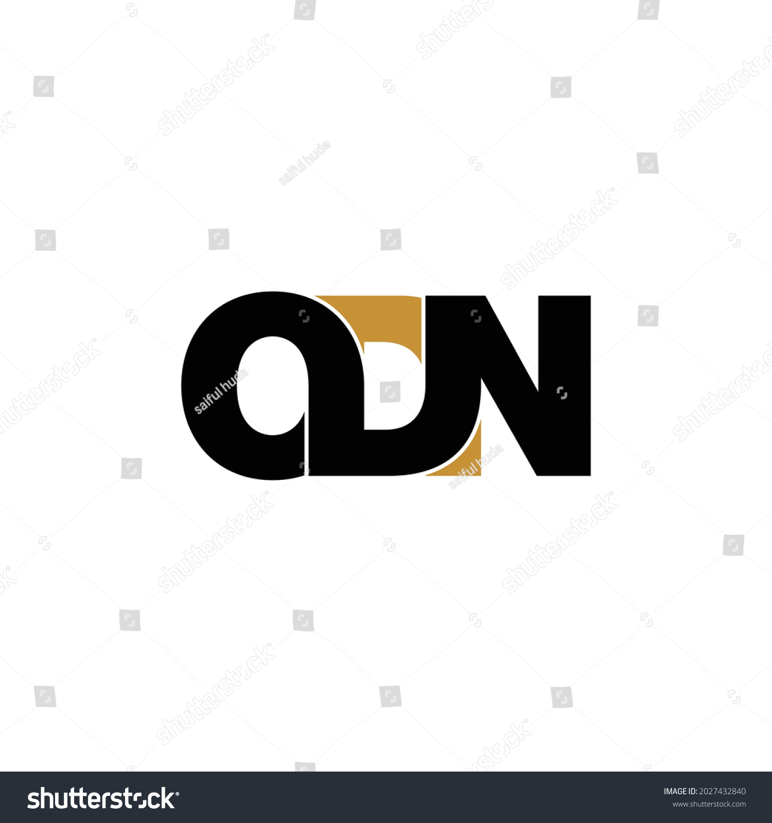 Odn Letter Monogram Logo Design Vector Stock Vector (Royalty Free ...
