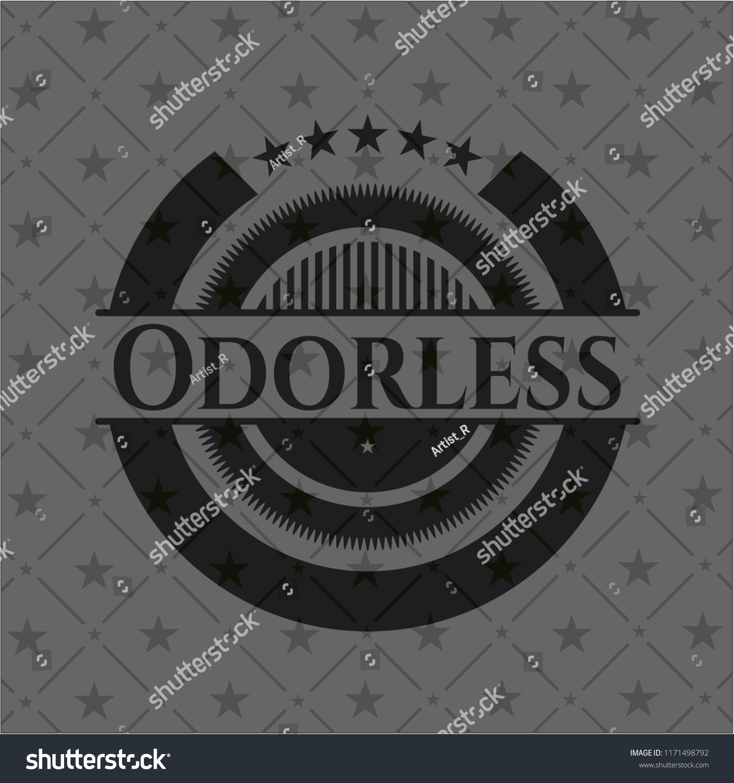 Odorless Black Emblem Stock Vector (Royalty Free) 1171498792