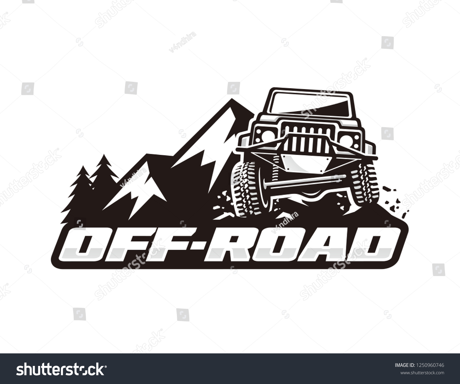 Off Road Car Logo Template: เวกเตอร์สต็อก (ปลอดค่าลิขสิทธิ์) 1250960746 ...