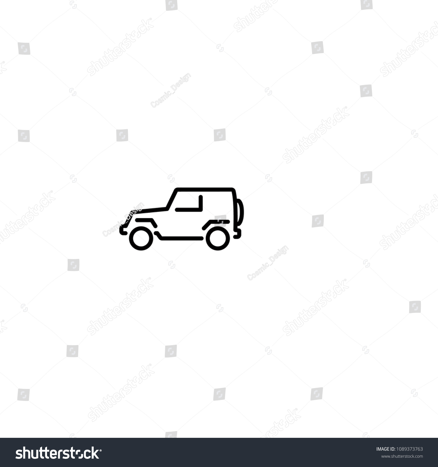 Off Road Vector Car Icon Stock Vector (Royalty Free) 1089373763 ...