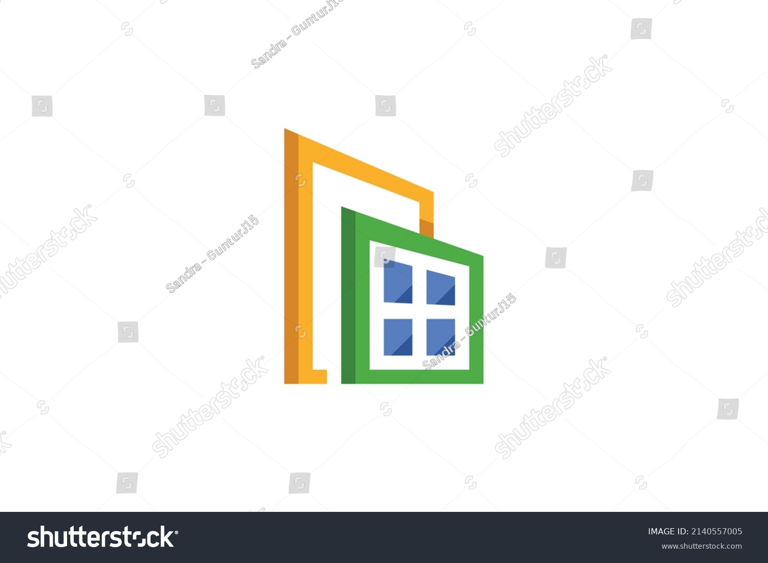Office Building Logo Vector Stock Vector (Royalty Free) 2140557005 ...