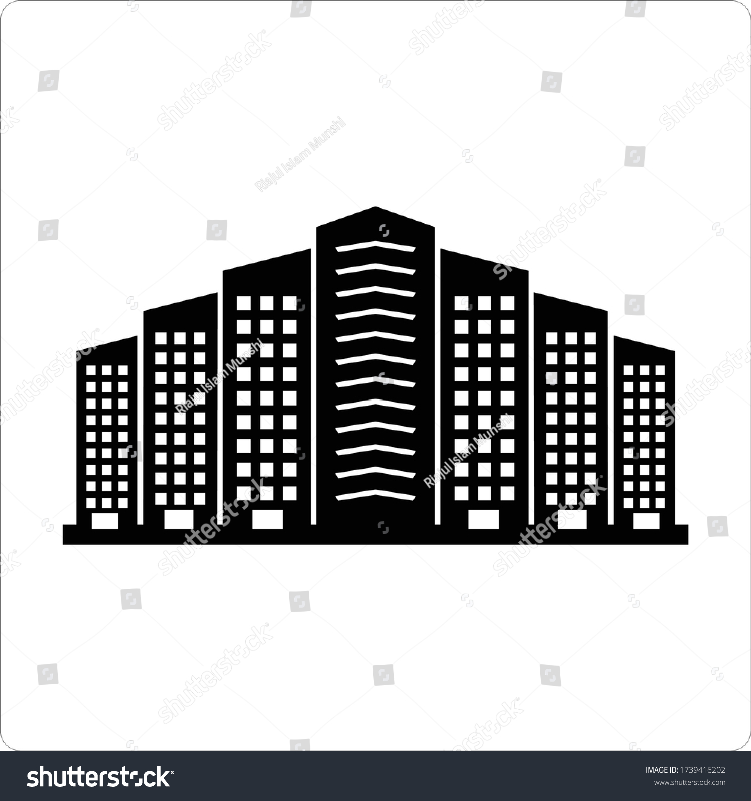 Office Building Area Vector Illustration Stock Vector (Royalty Free ...