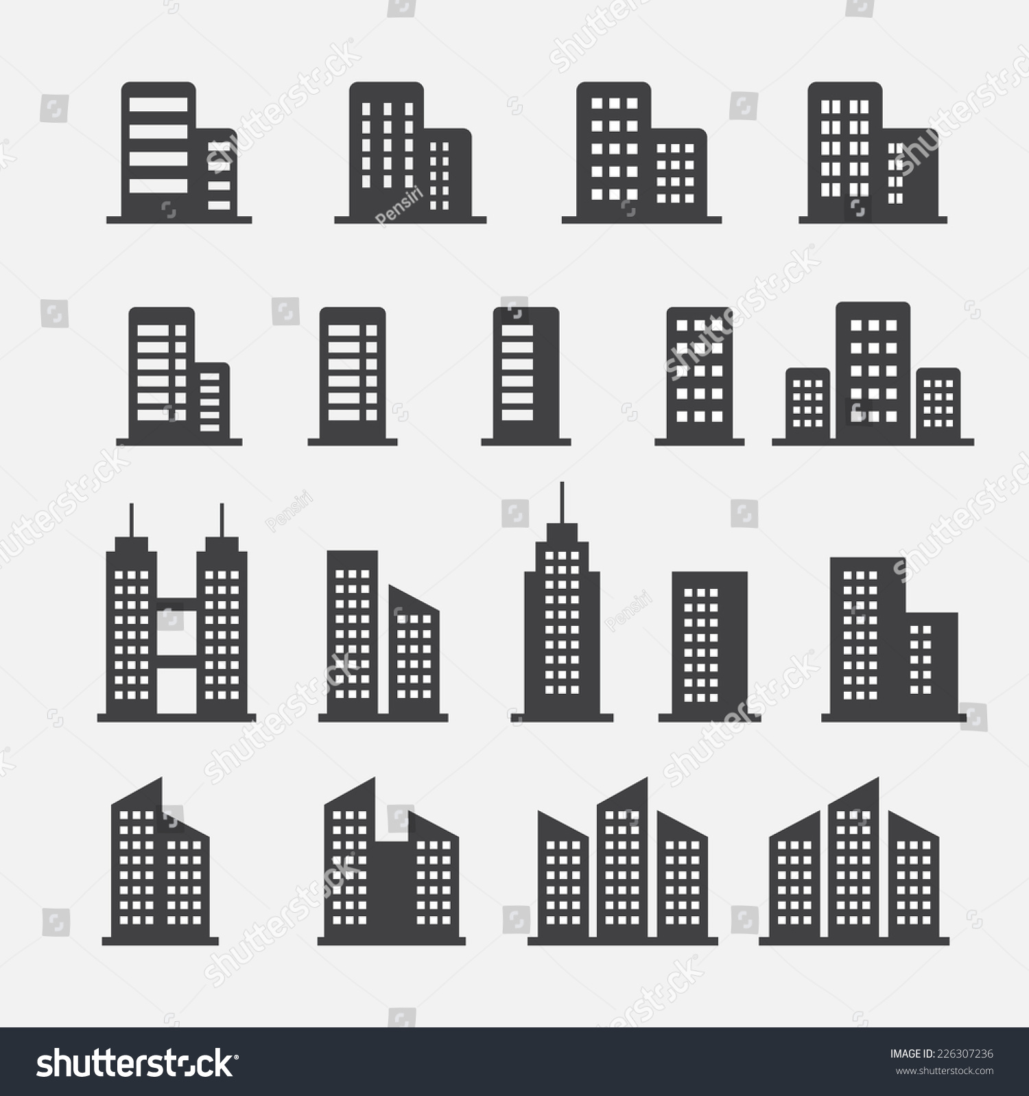 Office Building Icon 스톡 벡터 226307236 - Shutterstock