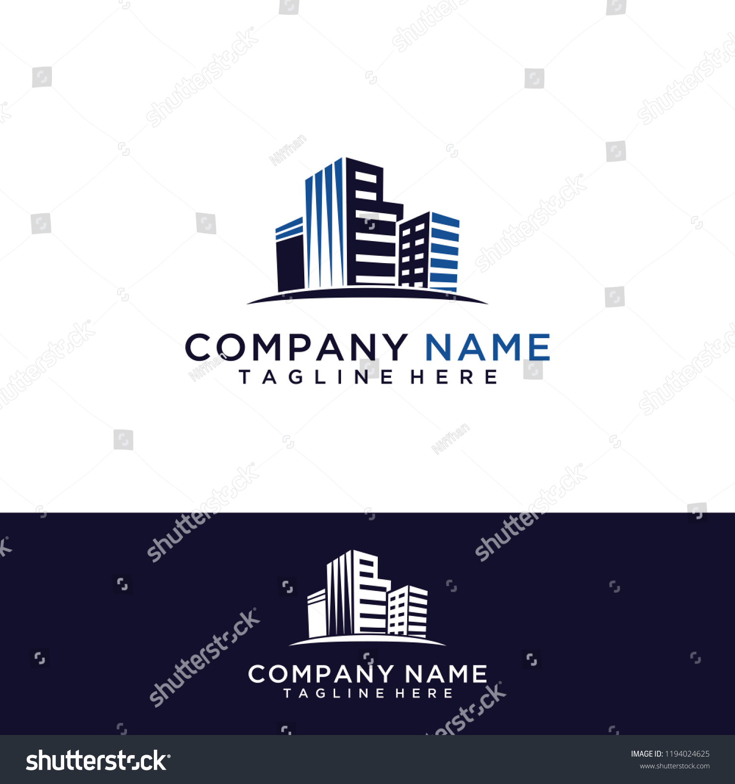 Office Building Logo Design: vector de stock (libre de regalías ...