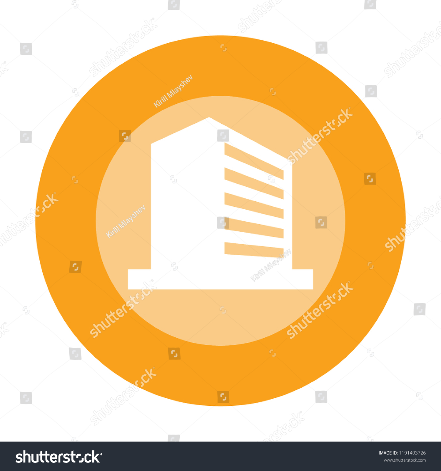 Office Building Vector Icon Stock Vector (Royalty Free) 1191493726 ...