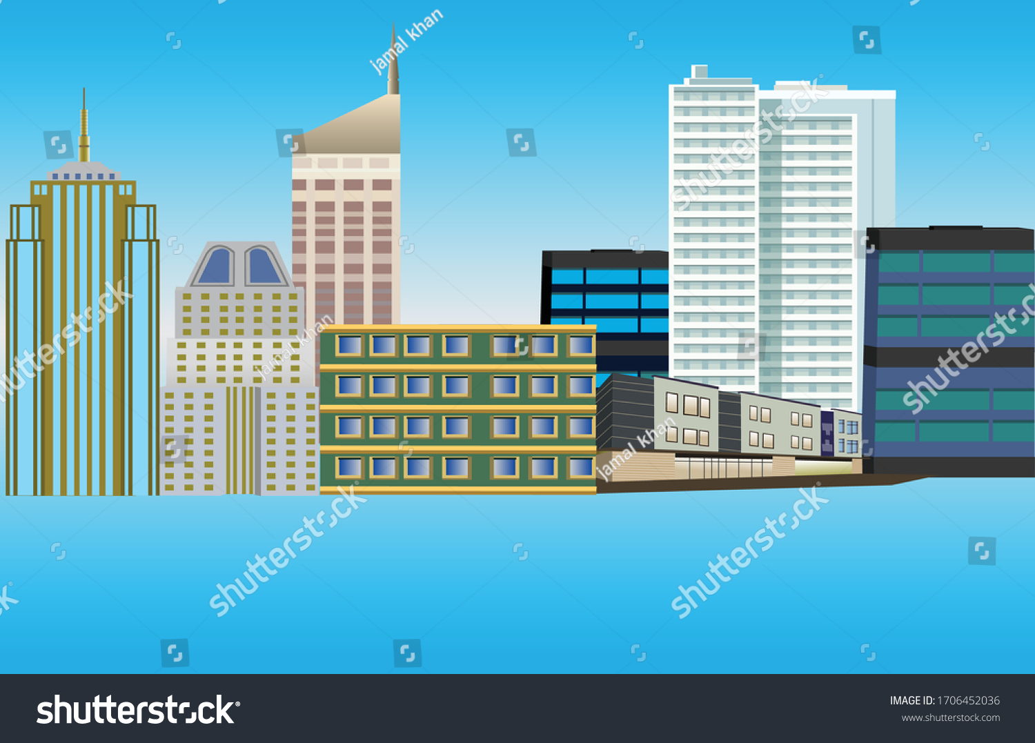 Office Building Vector Illustration 2020 Stock Vector (Royalty Free ...
