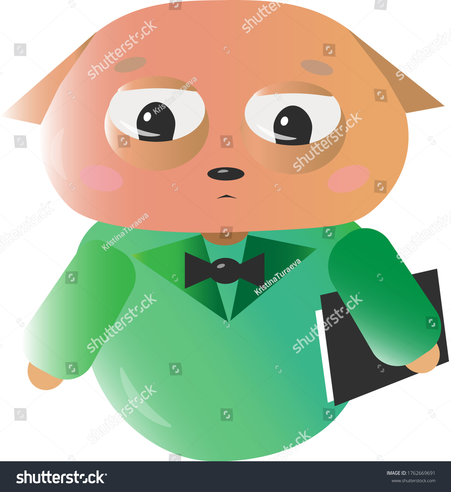 Office Cat Sad Folder Vector Stock Vector (Royalty Free) 1762669691 ...