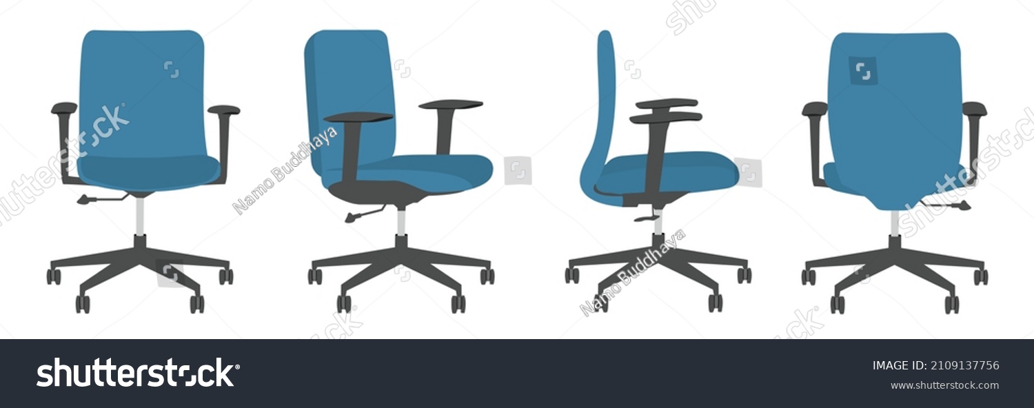 Office Chair Design Vector Multiple Angles Stock Vector (Royalty Free ...