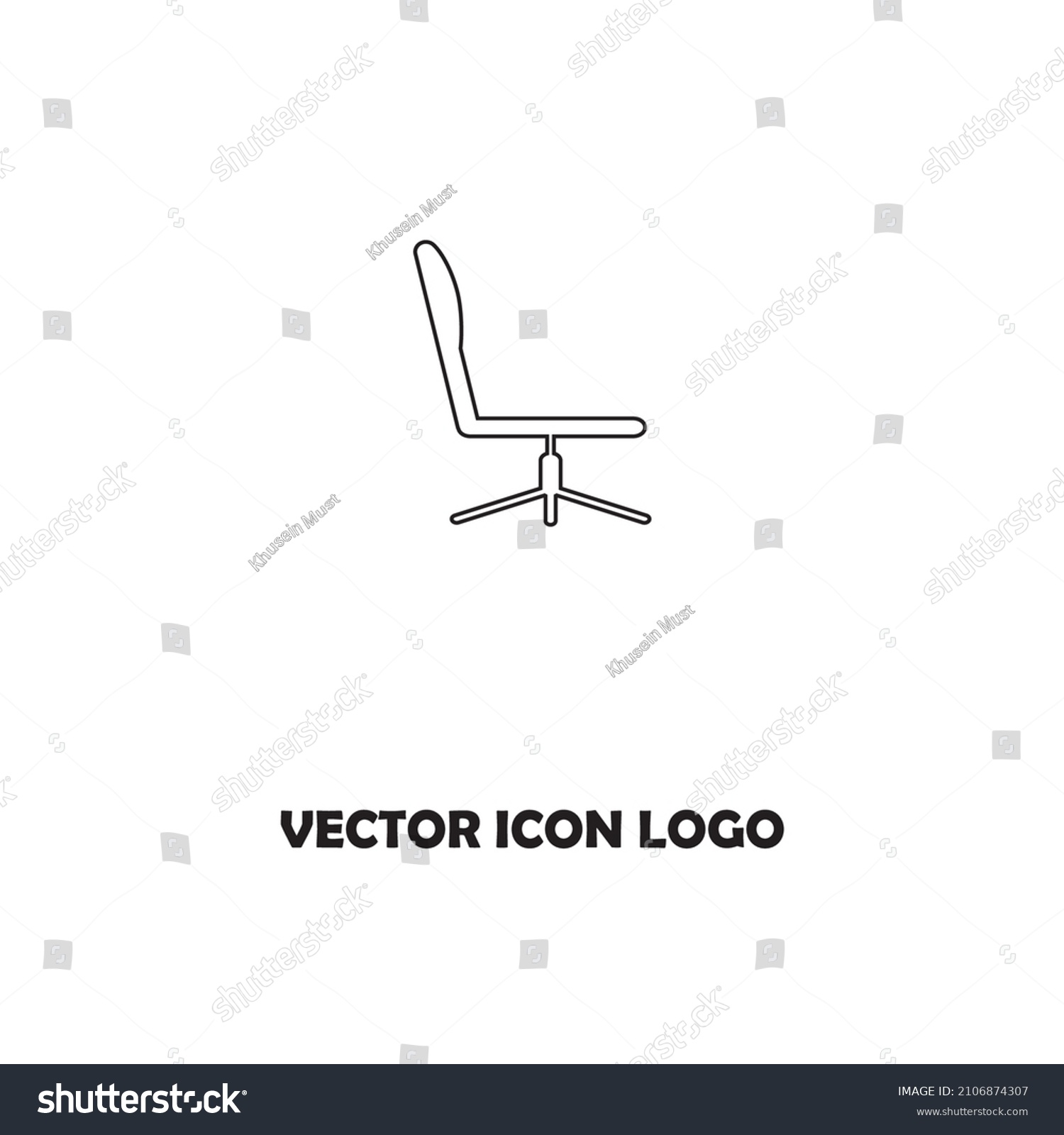 Office Chair Icon Vector Logo Stock Vector (Royalty Free) 2106874307 ...