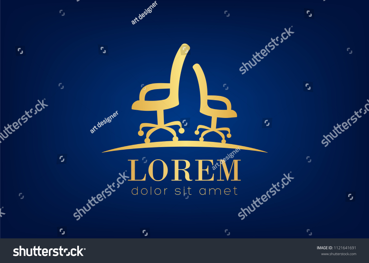 Office Chair Logo Computer Chair Vector: vector de stock (libre de ...