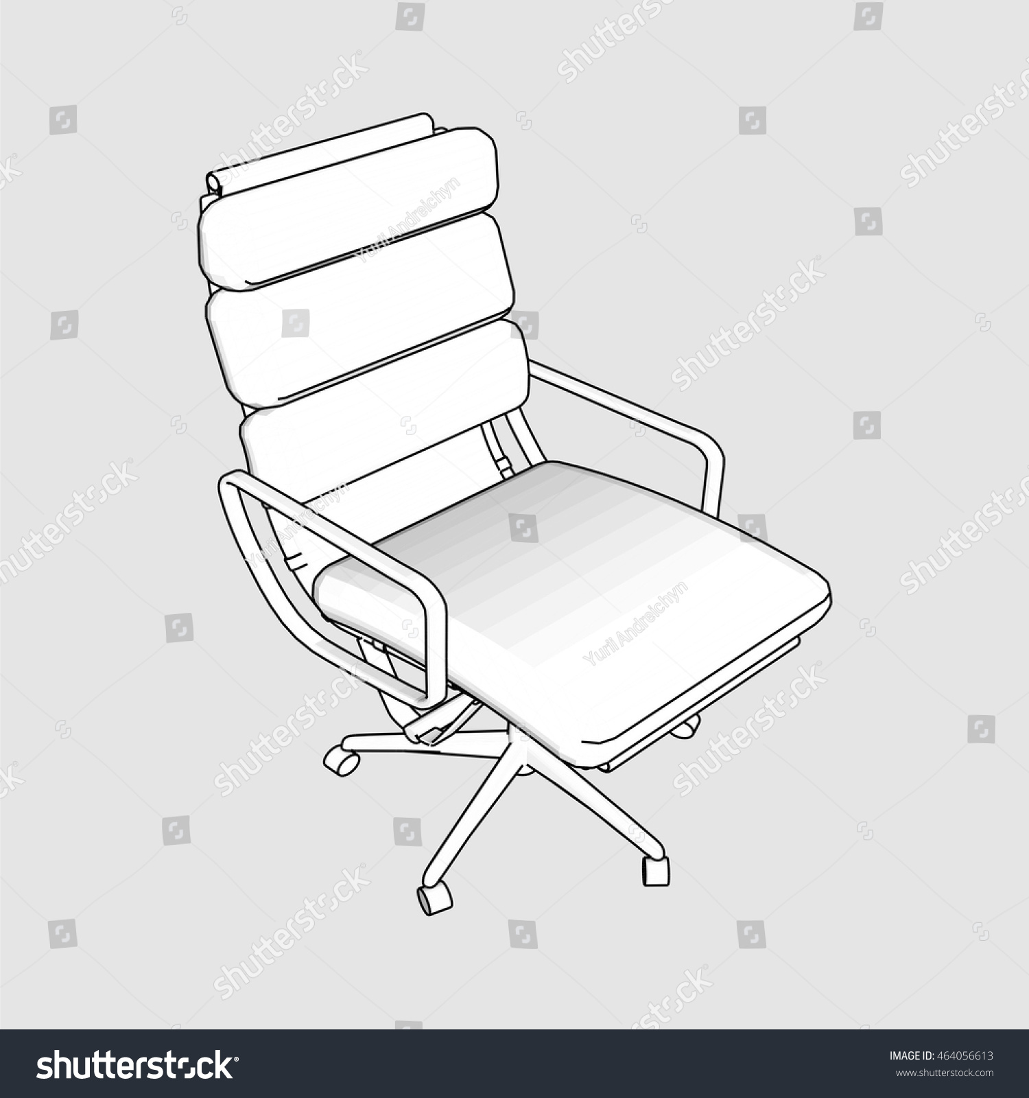 Office Chair Sketch Vector Stock Vector (Royalty Free) 464056613 ...