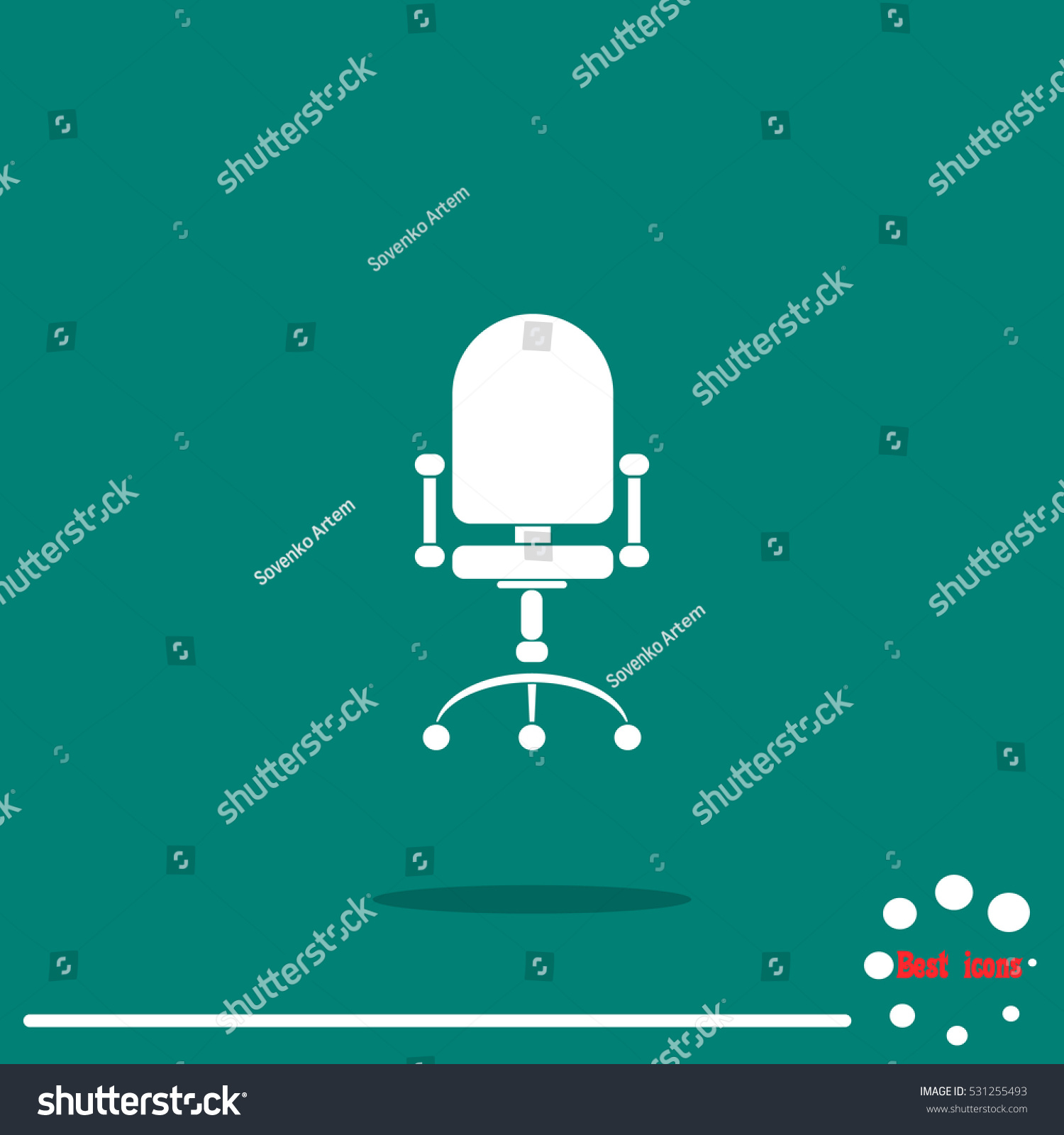 Office Chair Vector Icon Stock Vector (Royalty Free) 531255493 ...