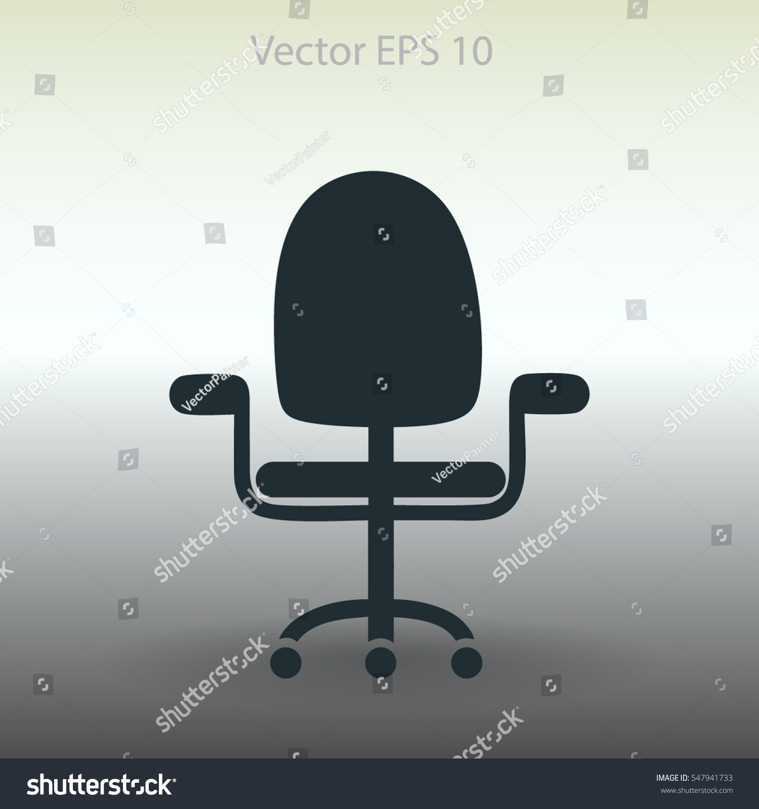 Office Chair Vector Icon Stock Vector (Royalty Free) 547941733 ...