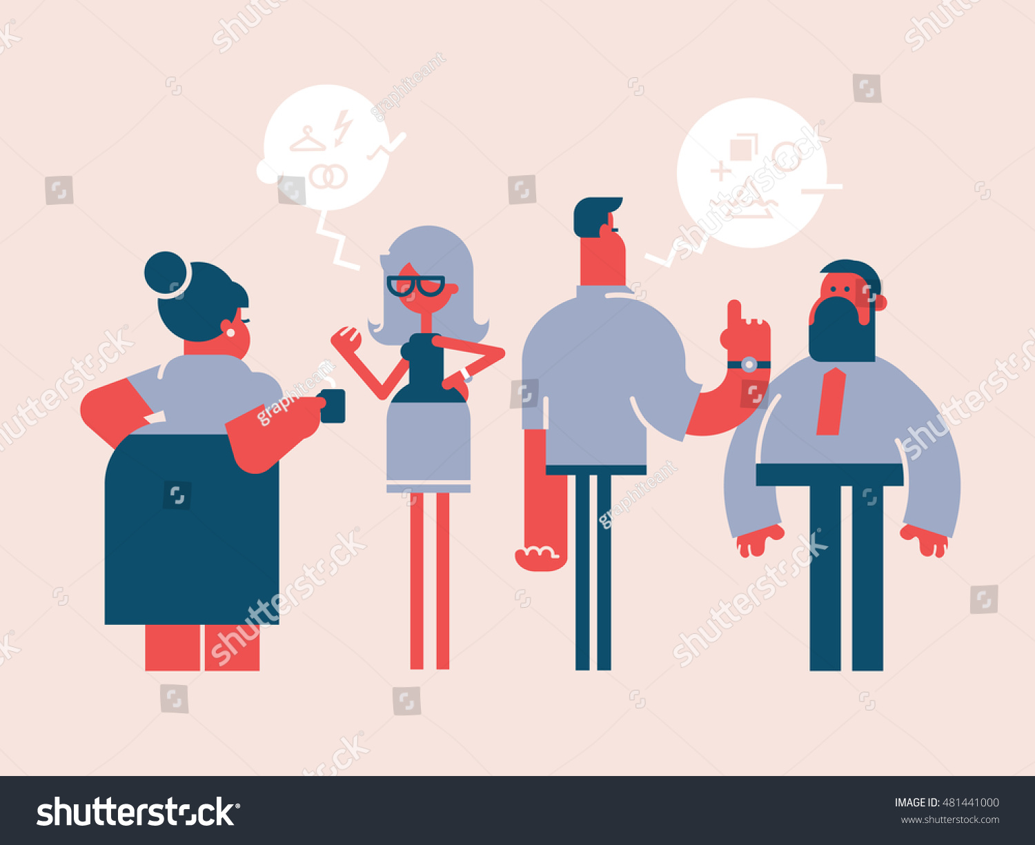 Office Chat Vector Illustration Stock Vector (Royalty Free) 481441000