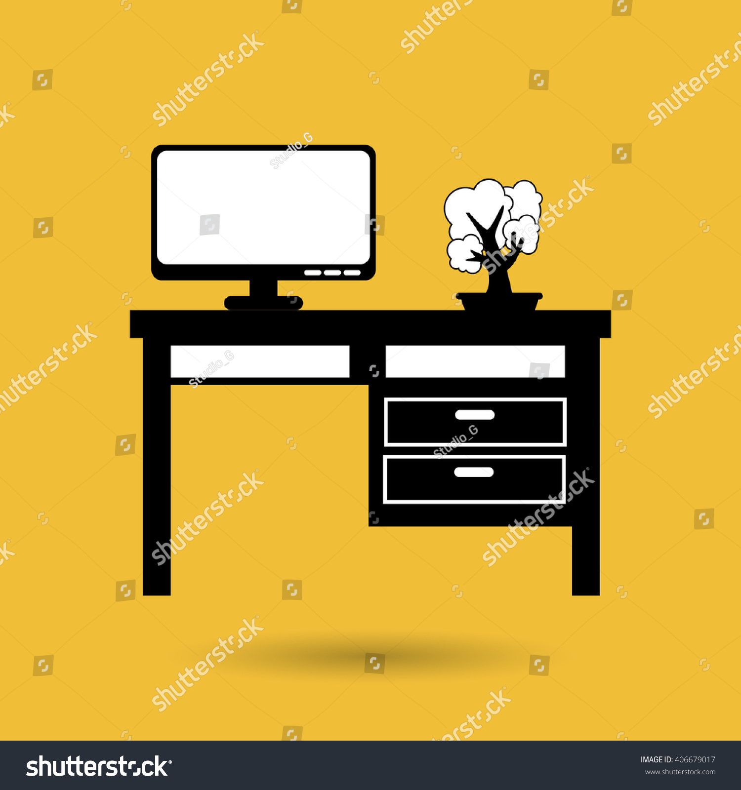 Office Equipment Design Stock Vector (Royalty Free) 406679017