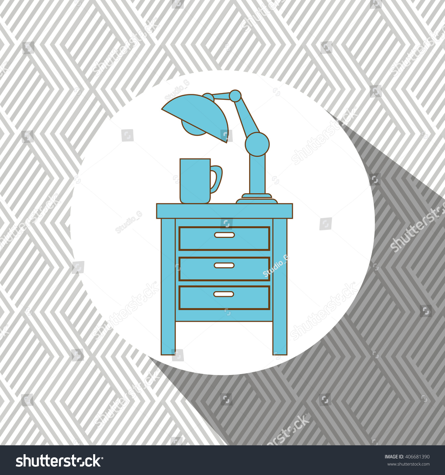 Office Equipment Design Stock Vector (Royalty Free) 406681390 ...