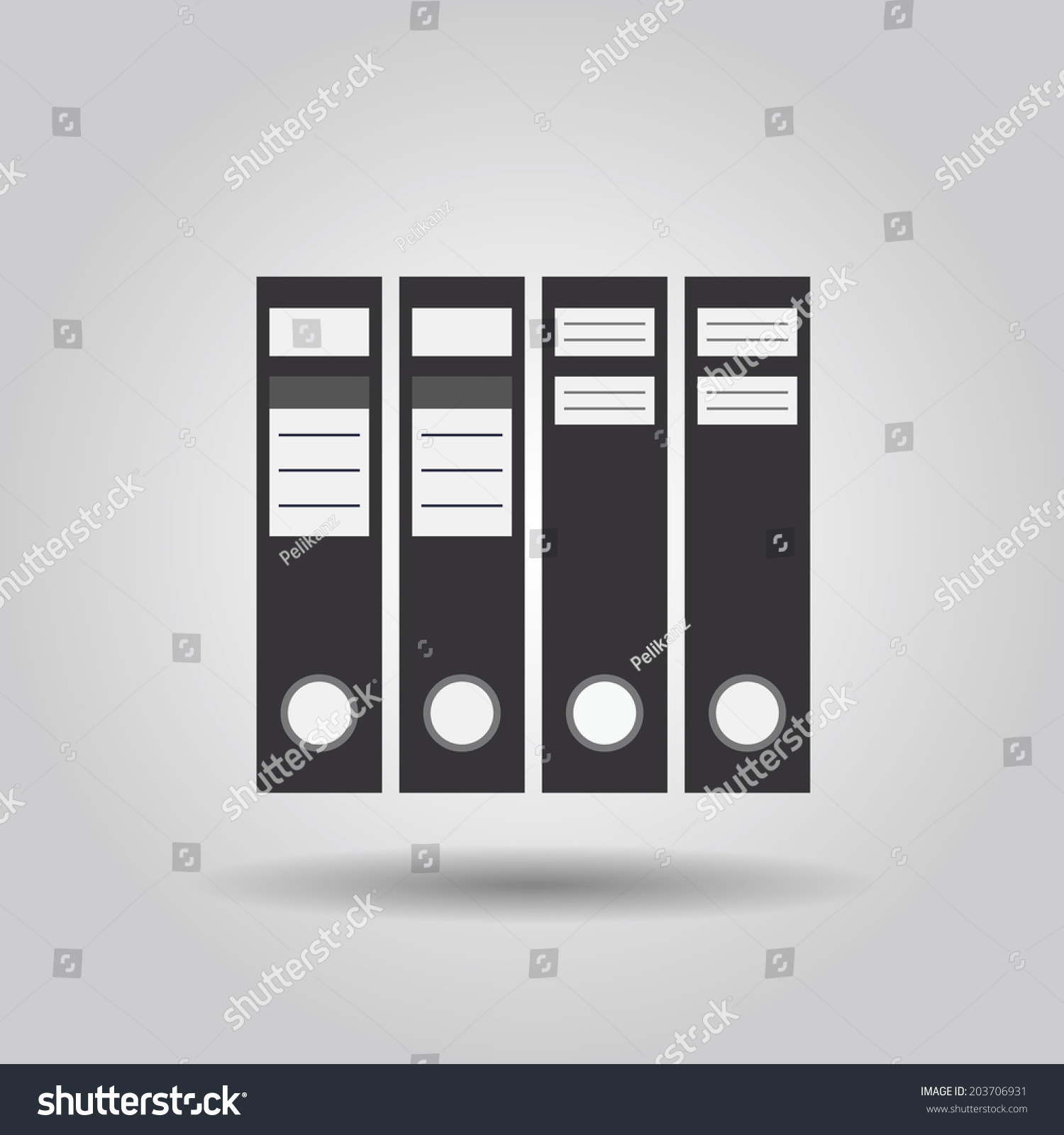 Office File Folders Icon Stock Vector (Royalty Free) 203706931 Office File Folders Icon Stock Vector (Royalty Free) 203706931