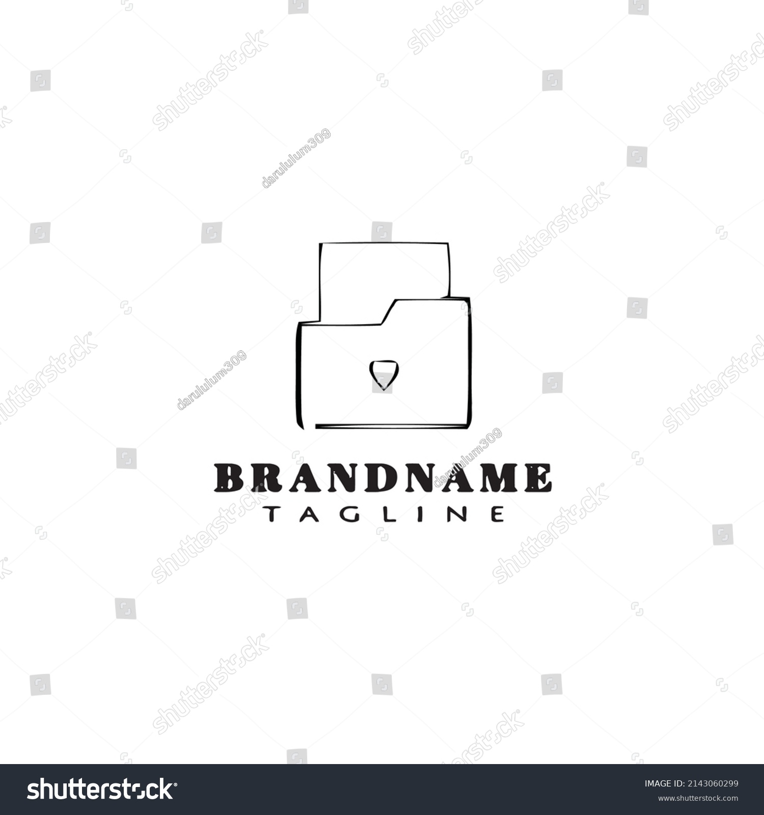 Office Folder Logo Design Template Icon Stock Vector (Royalty Free ...