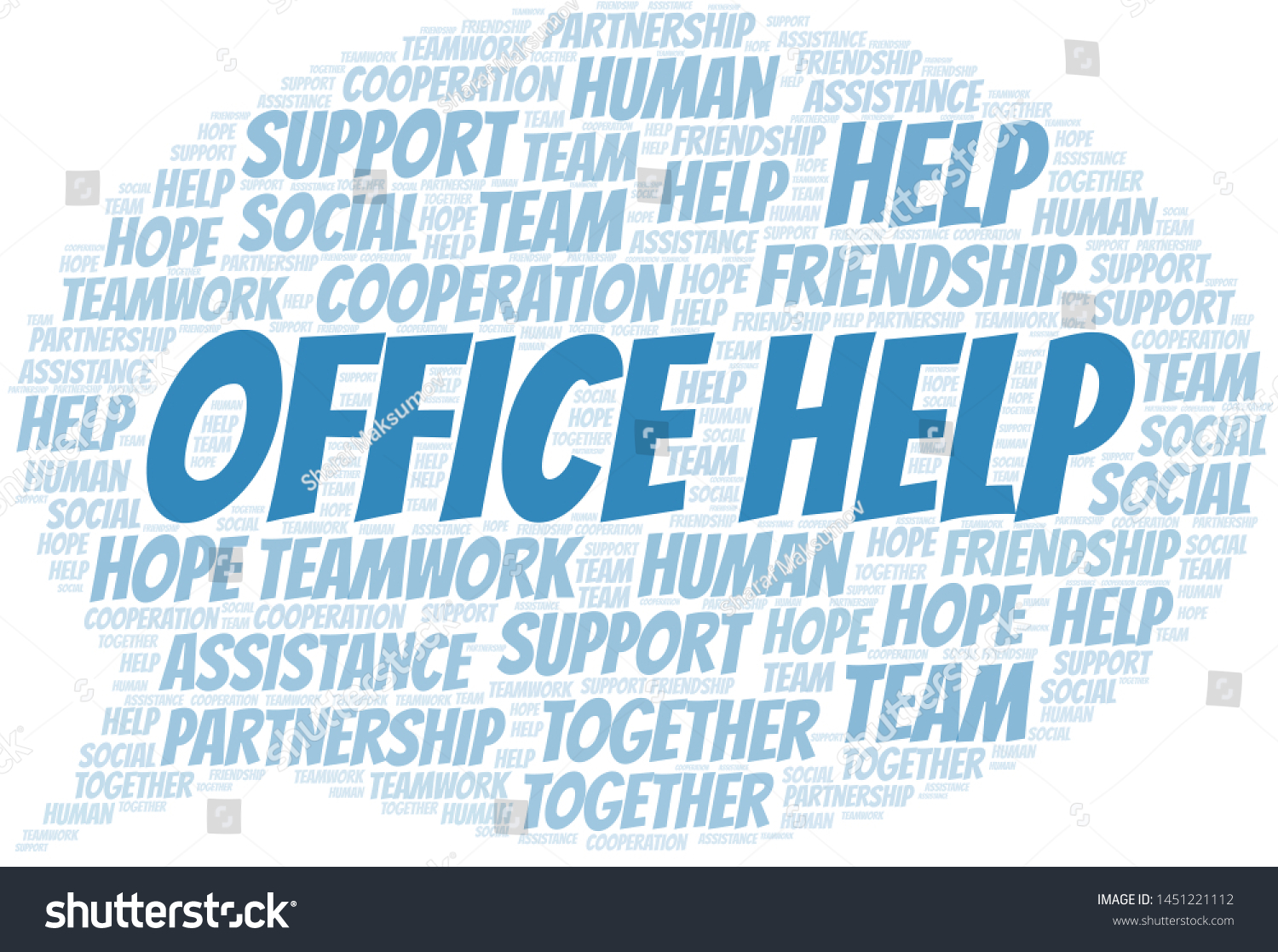Office Help Word Cloud Vector Made Stock Vector (Royalty Free ...