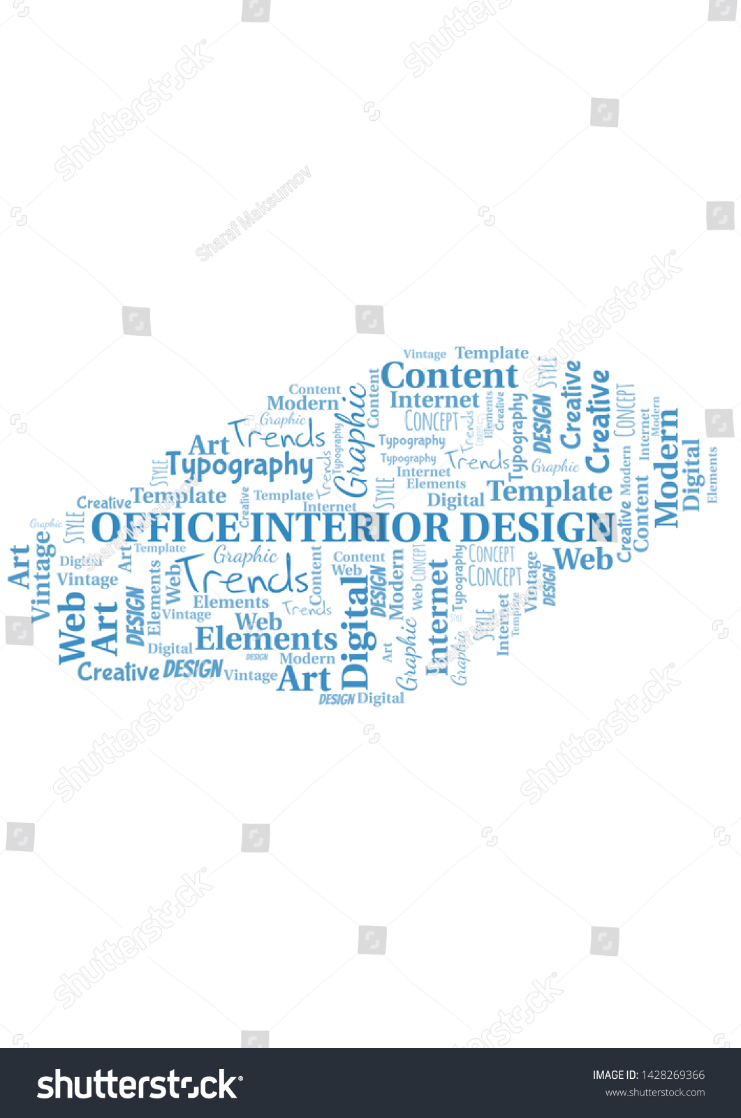 Office Interior Design Word Cloud Wordcloud: เวกเตอร์สต็อก (ปลอดค่า ...