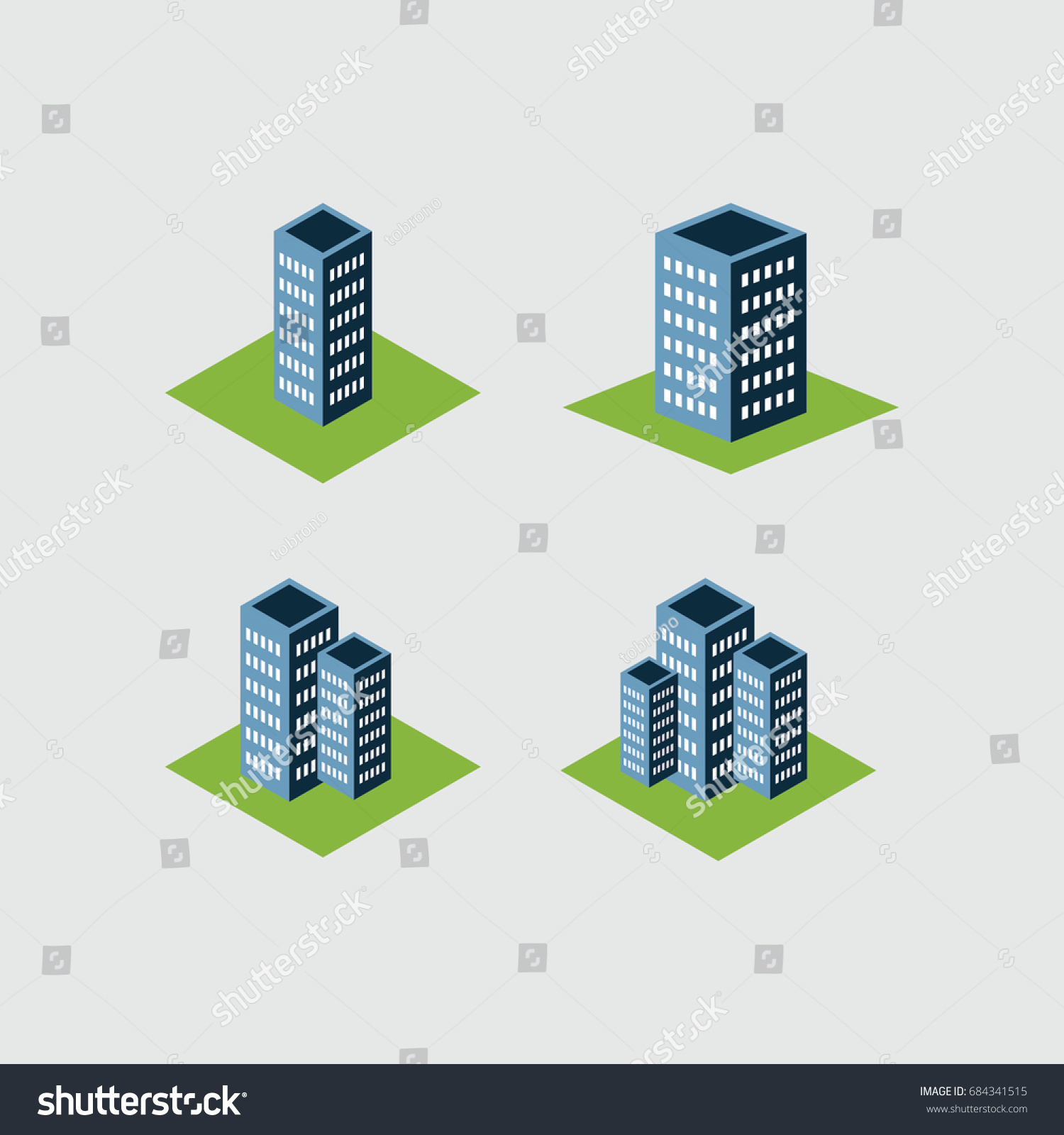 Office Isometric Logo Vector Templateg : image vectorielle de stock ...