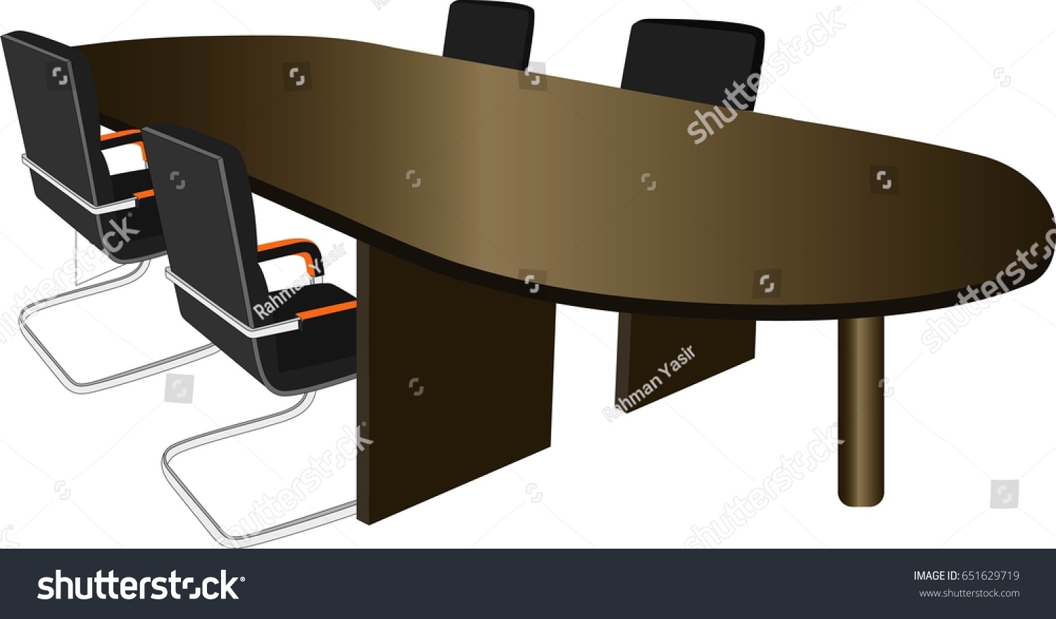 Office Meeting Table Stock Vector (Royalty Free) 651629719 | Shutterstock