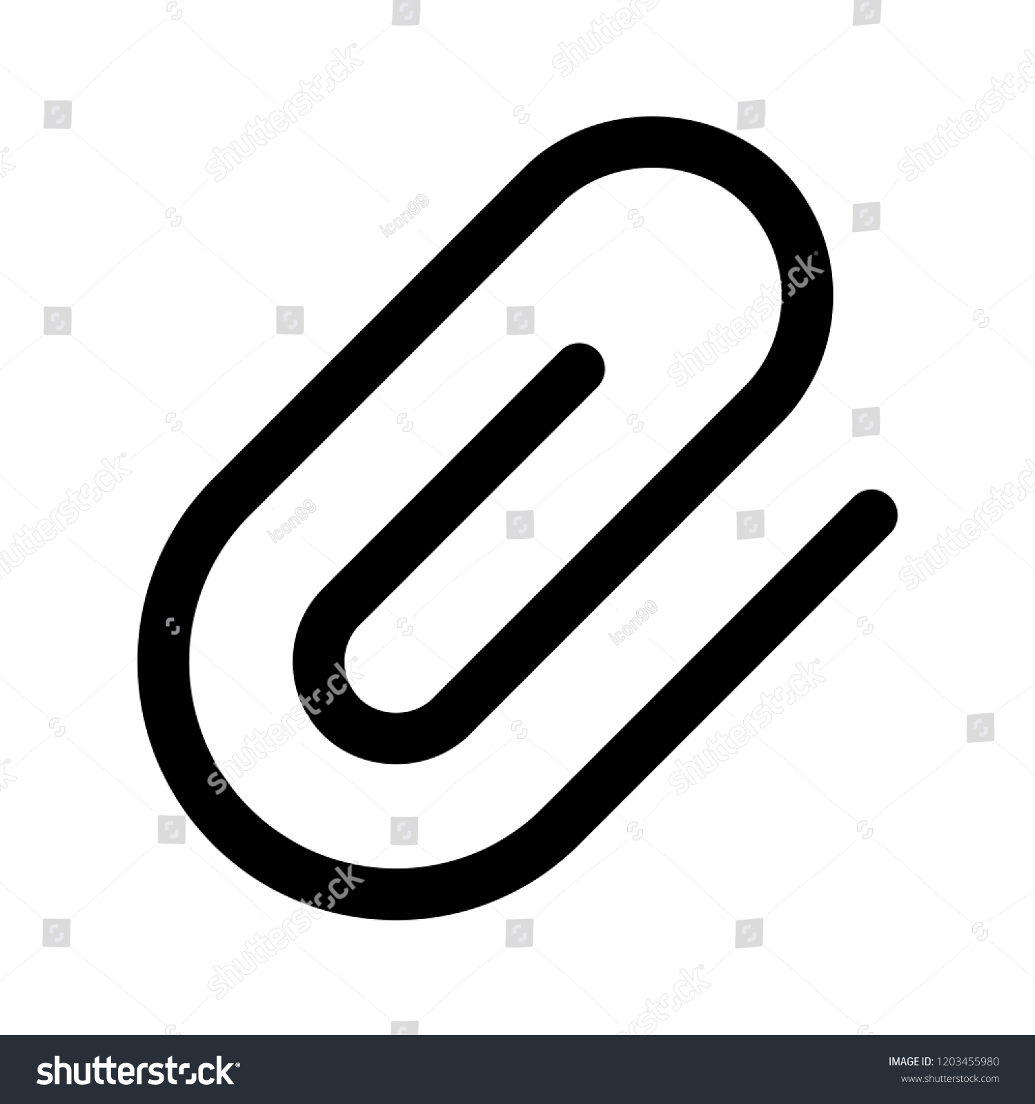 Office Paper Clip Stock Vector (Royalty Free) 1203455980 | Shutterstock
