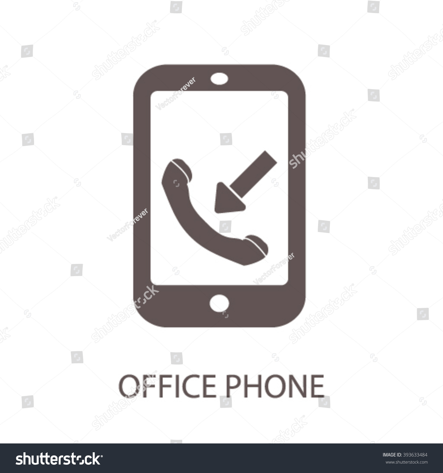 Office Phone Icon Stock Vector (Royalty Free) 393633484 | Shutterstock