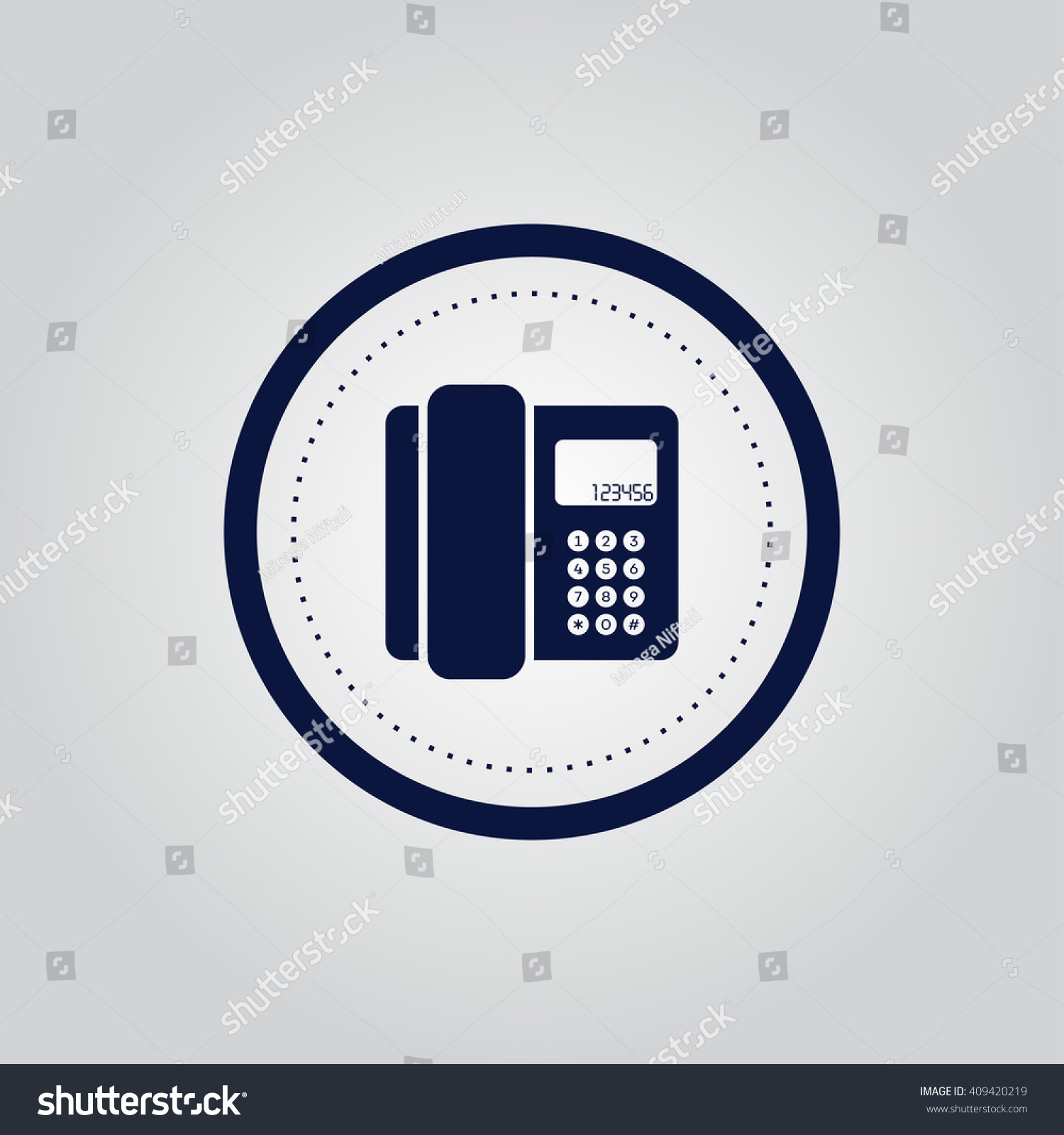 Office Phone Icon Vector Stock Vector (Royalty Free) 409420219