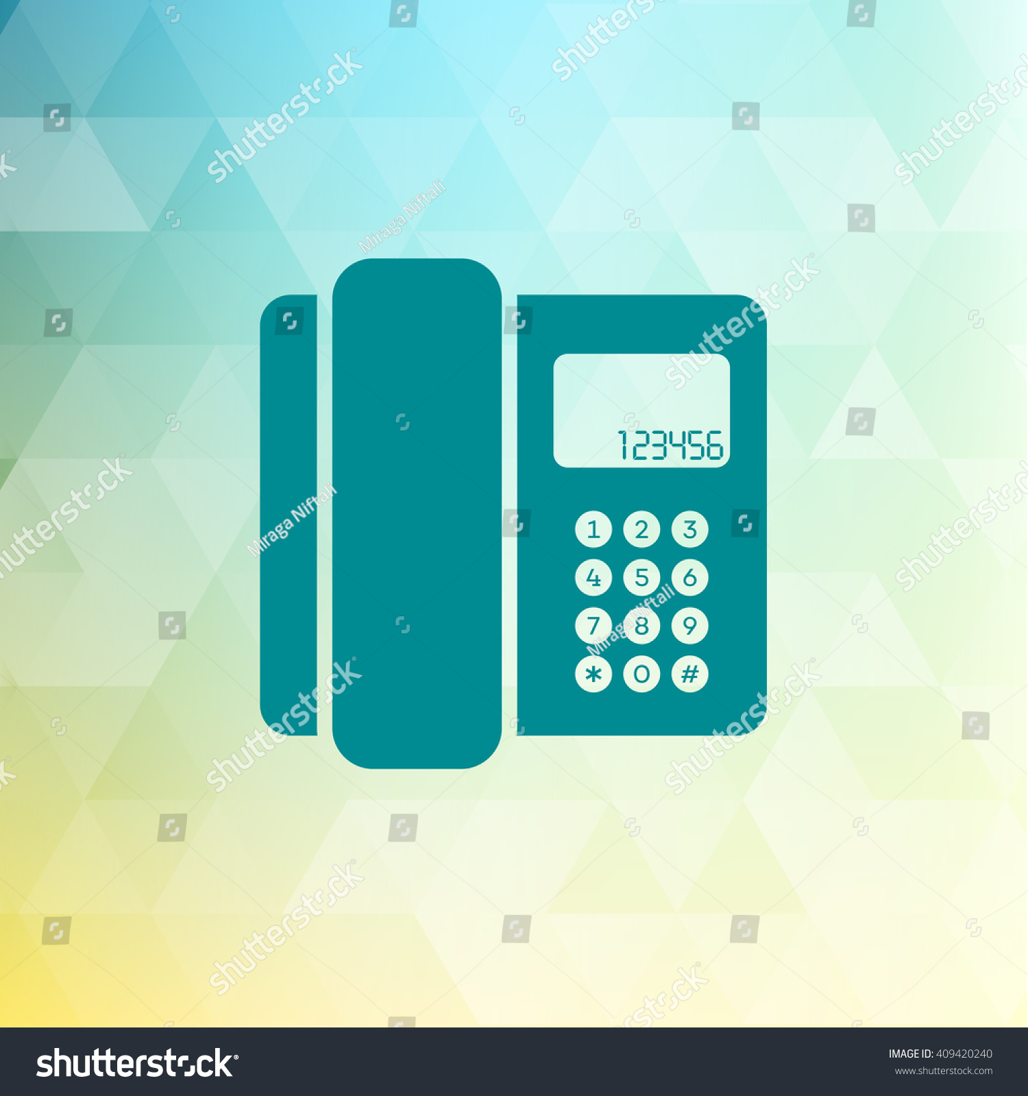 Office Phone Icon Vector Stock Vector (Royalty Free) 409420240