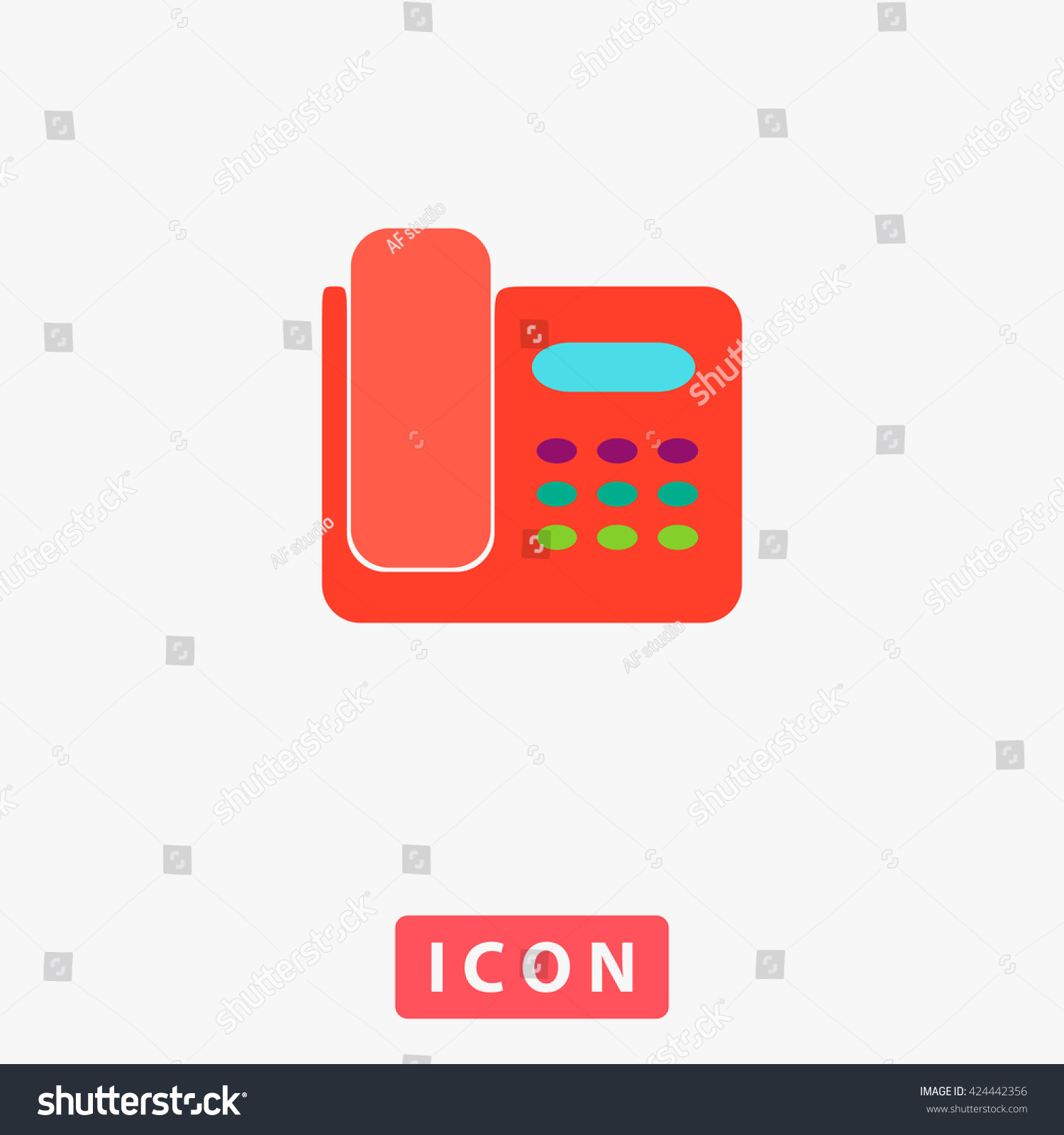 Office Phone Icon Vector Stock Vector (Royalty Free) 424442356 ...
