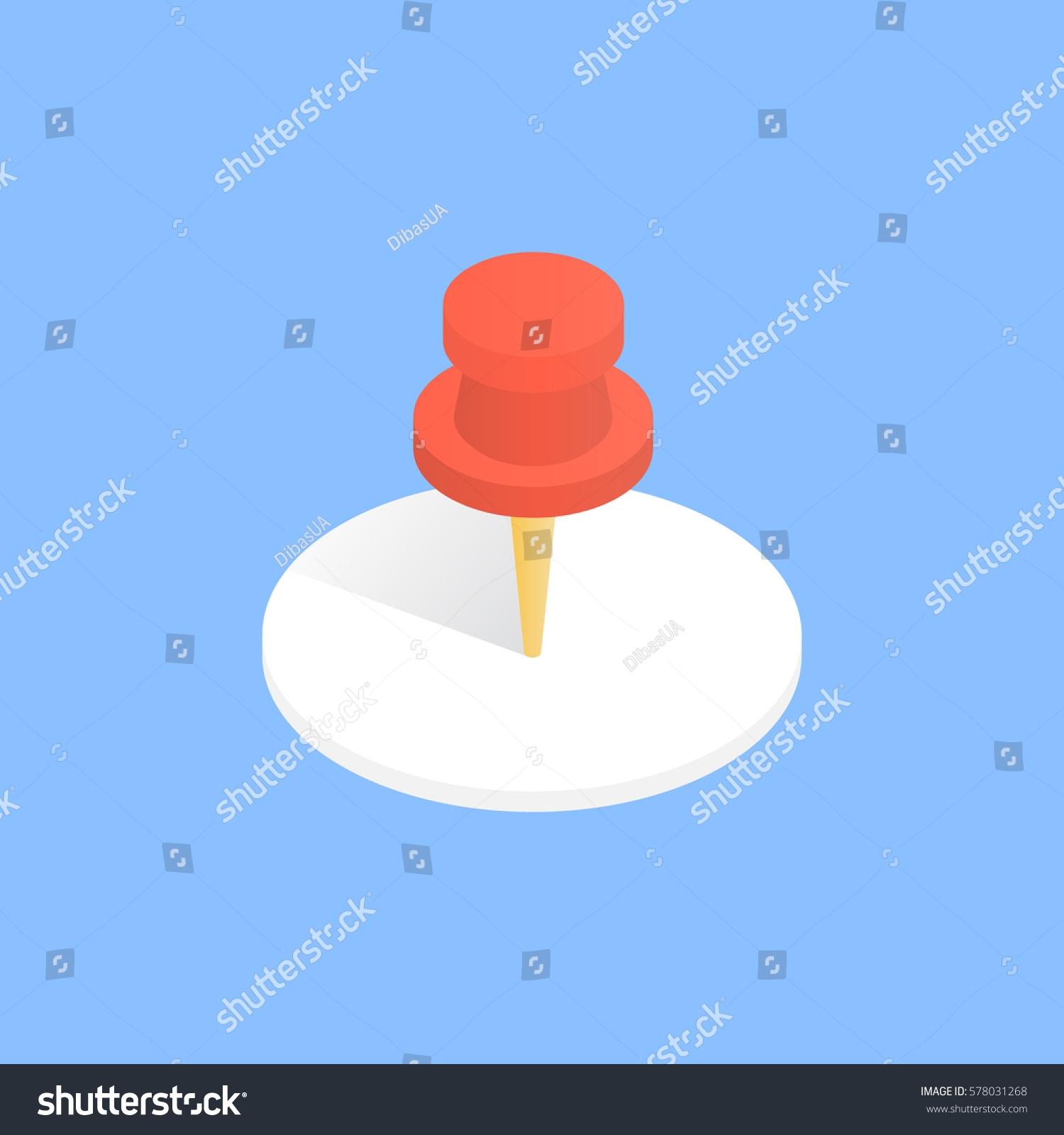Office Pin Vector Illustration Stock Vector (Royalty Free) 578031268