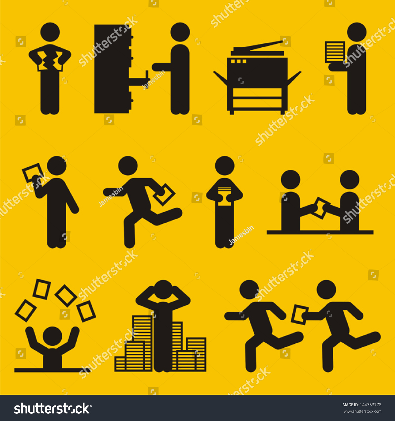 Office Symbols Stock Vector (Royalty Free) 144753778 | Shutterstock