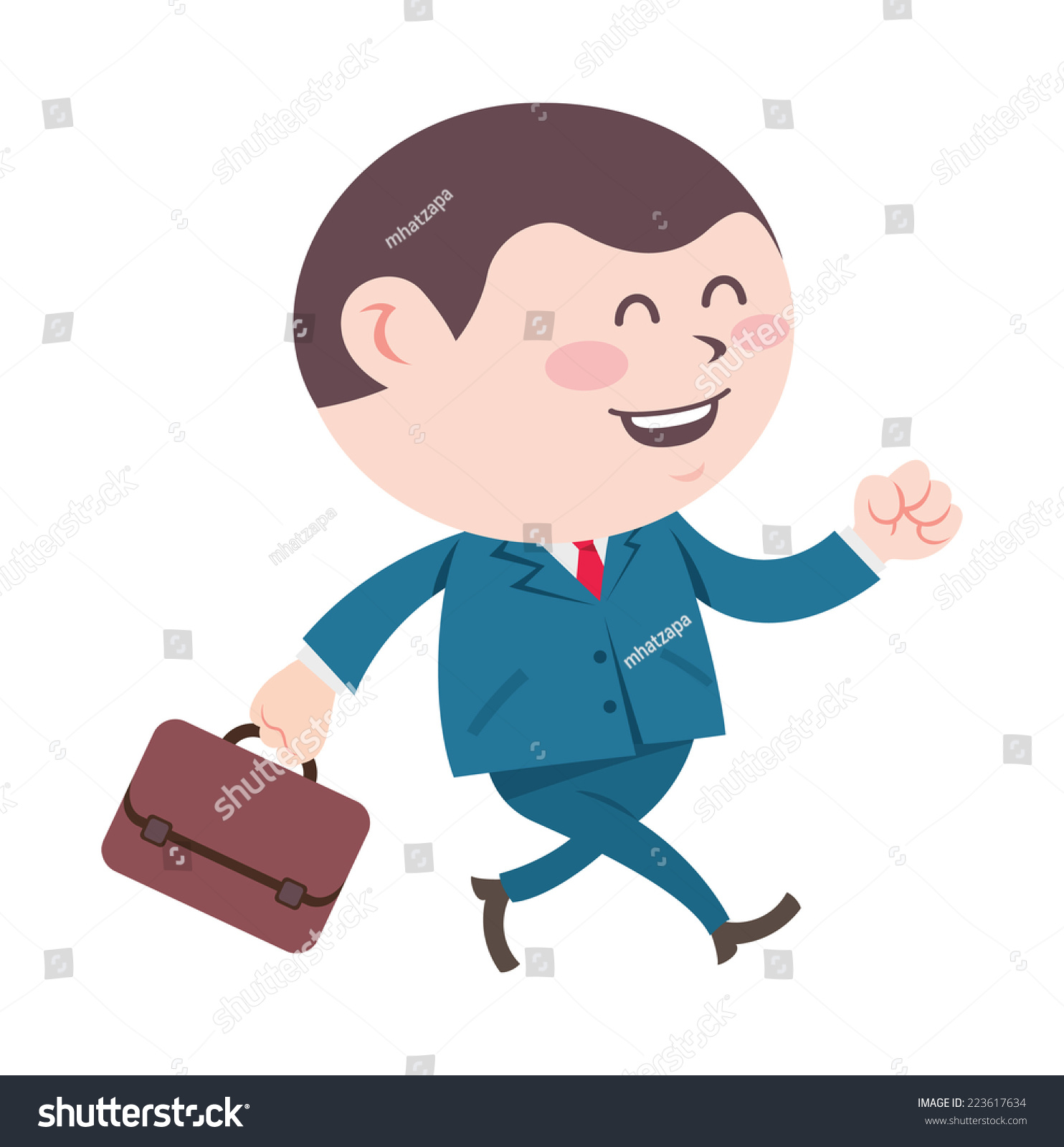 Office Worker Going Office Stock Vector (Royalty Free) 223617634 ...