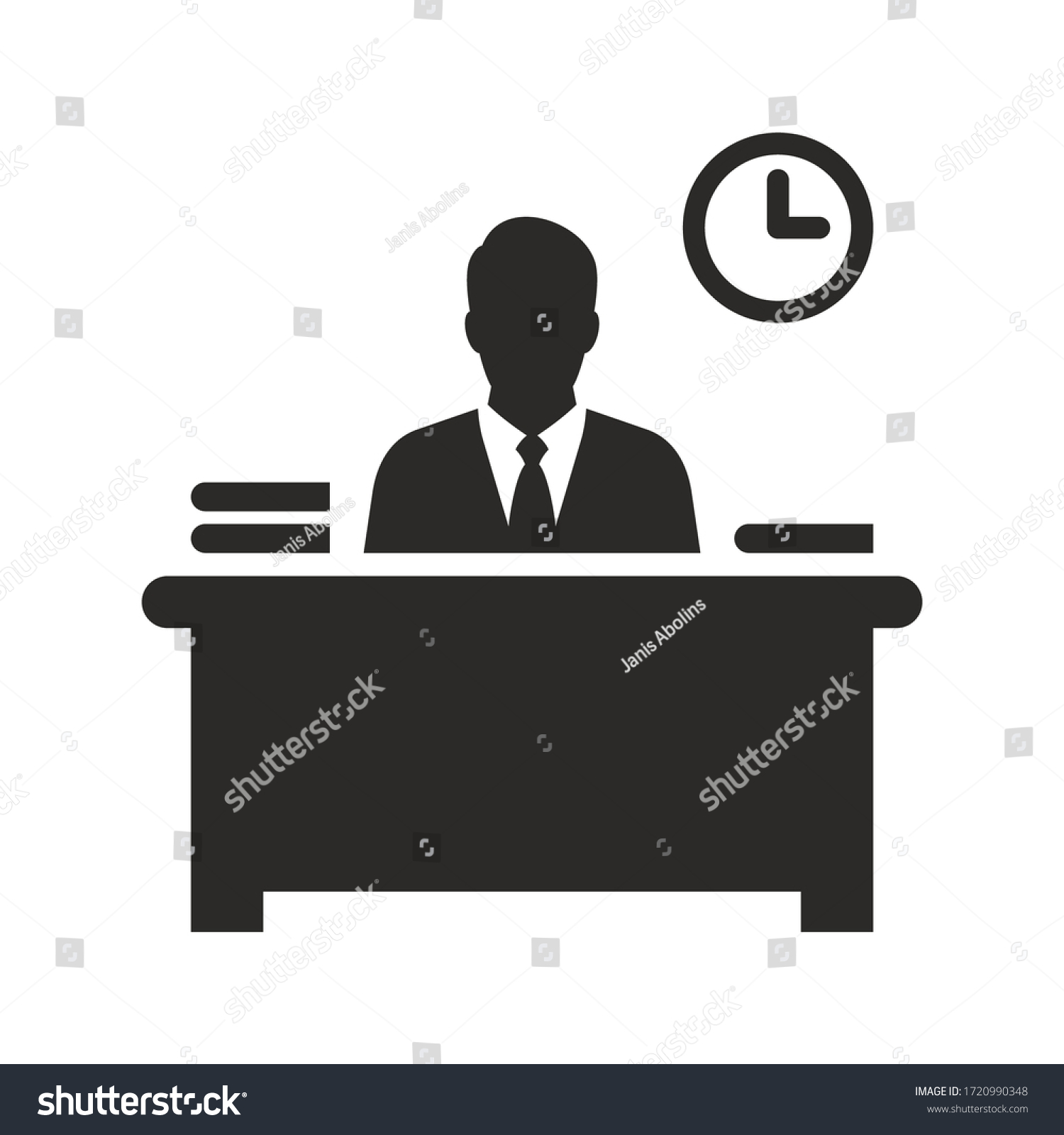 Office Worker Icon Vector Icon Isolated: เวกเตอร์สต็อก (ปลอดค่า ...