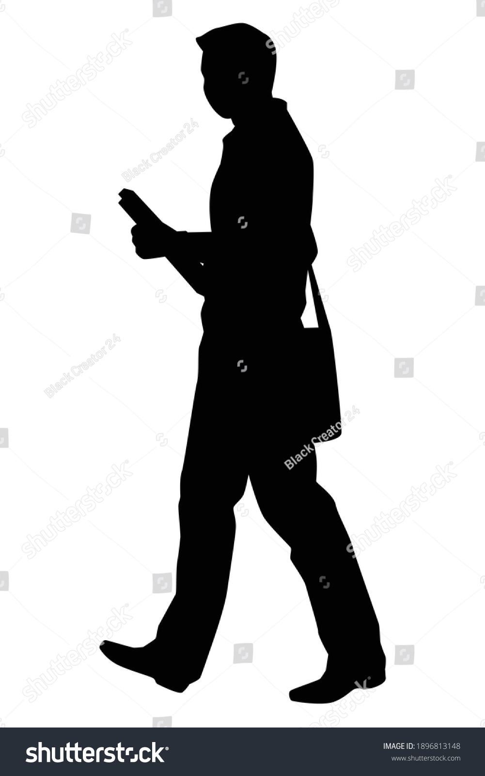 Office Worker Silhouette Vector On White: เวกเตอร์สต็อก (ปลอดค่า ...