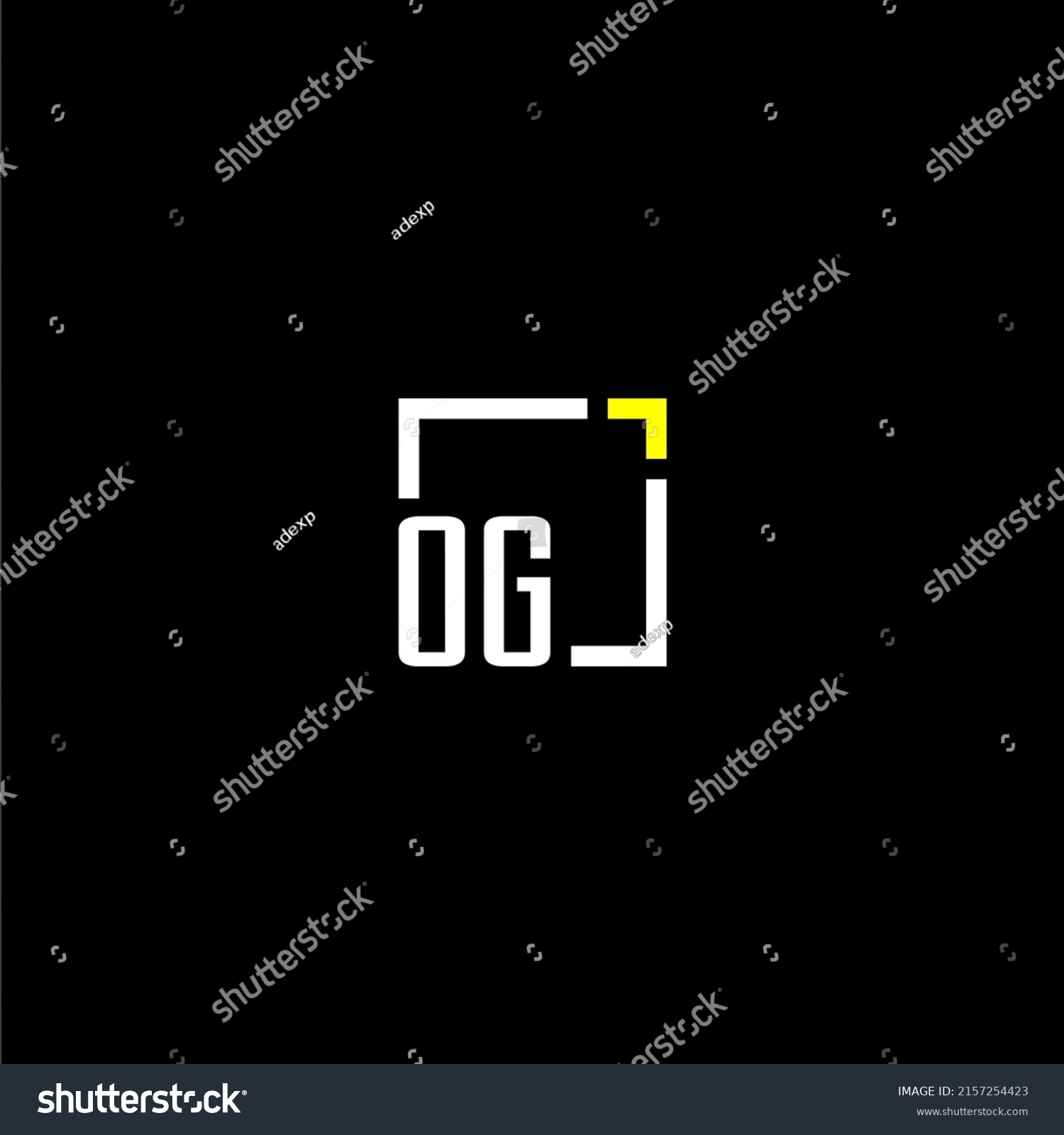 Og Initial Monogram Logo Square Style Stock Vector (Royalty Free ...