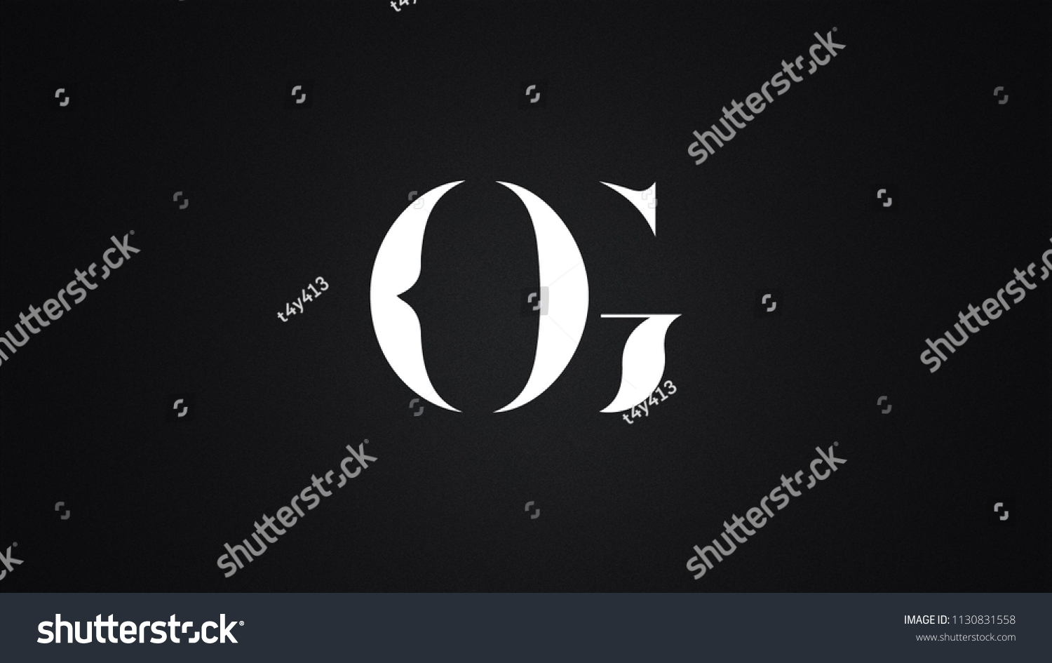 Vektor Stok Og Letter Logo Design Template Vector (Tanpa Royalti ...
