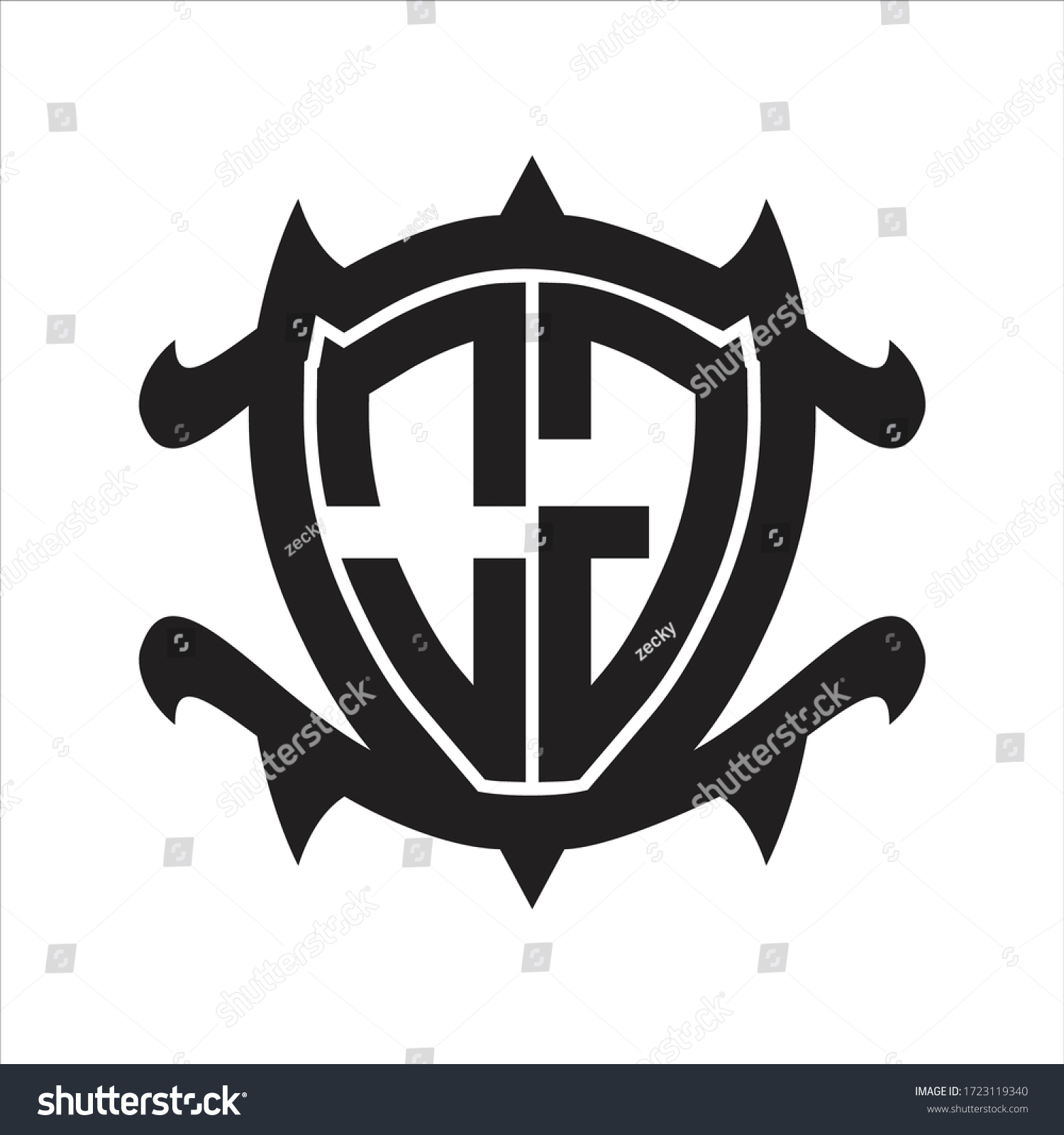 Og Logo Monogram Isolated Frame Shield Stock Vector (Royalty Free ...